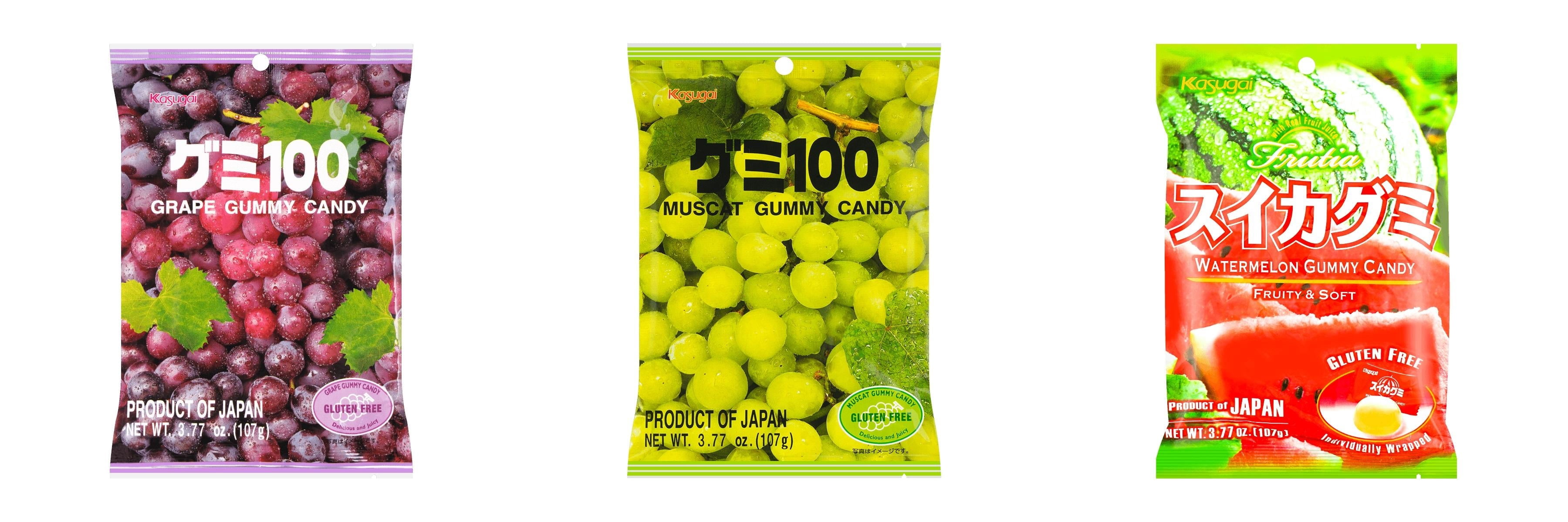 3 Pack Kasugai Gummy Candies, Made in Japan, Gluten Free, Mix 3 Flavor ...