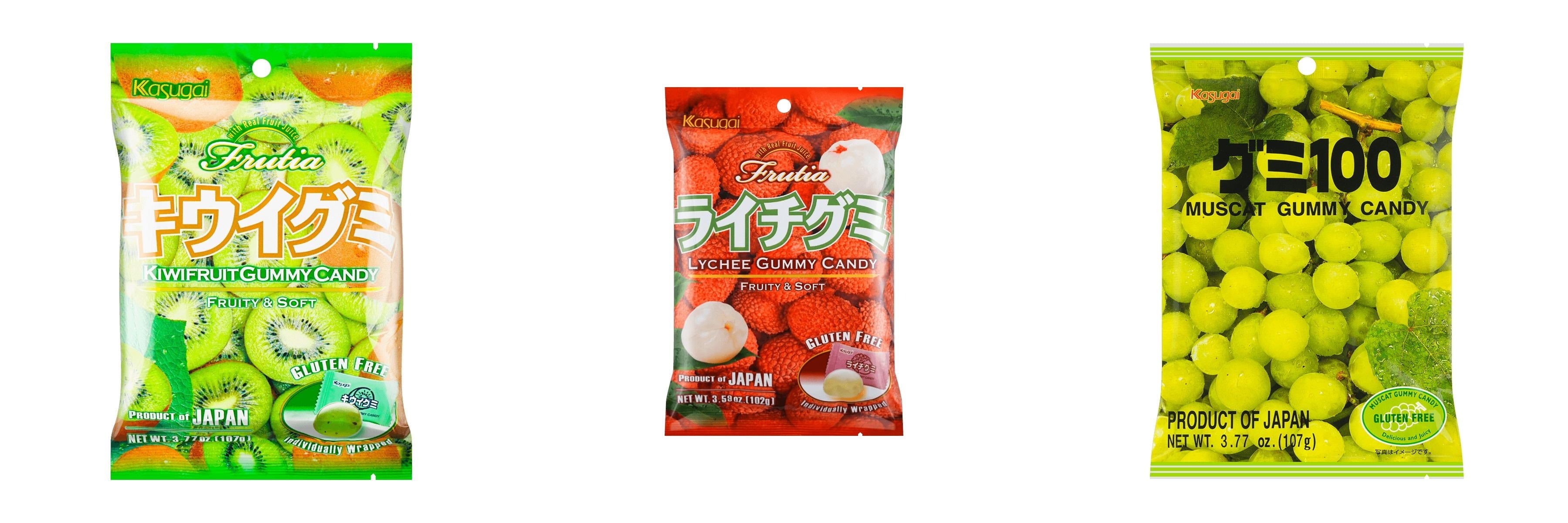 3 Pack Kasugai Gummy Candies, Made in Japan, Gluten Free, Mix 3 Flavor ...