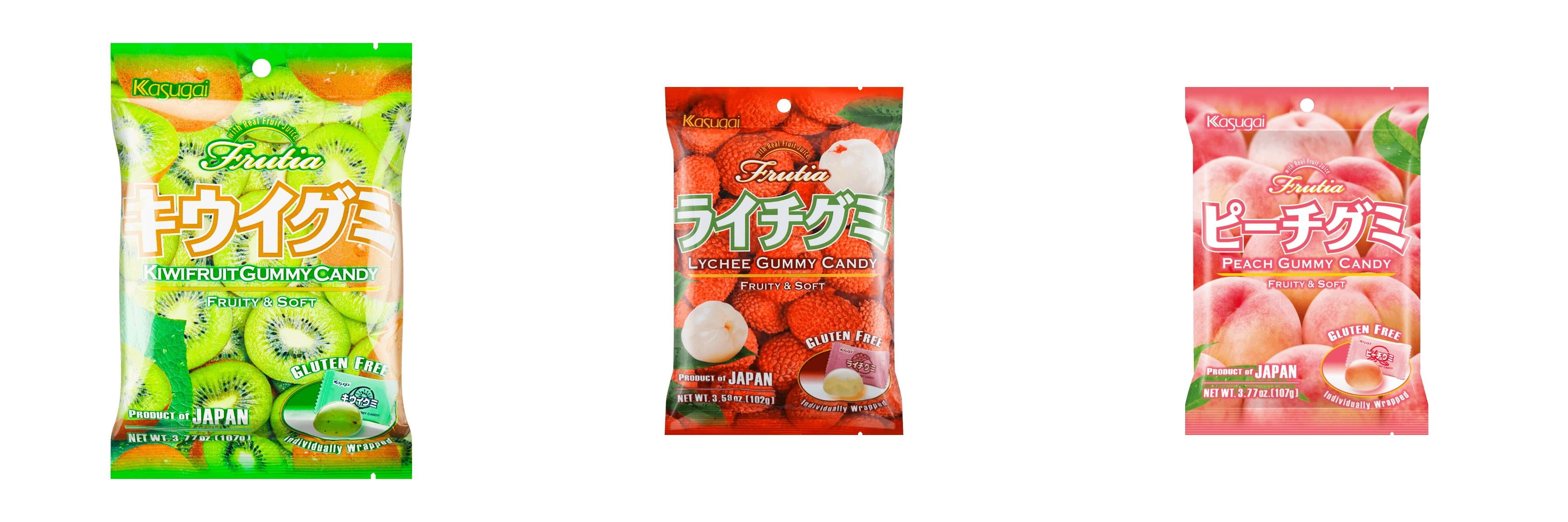 3 Pack Kasugai Gummy Candies, Made in Japan, Gluten Free, Mix 3 Flavor ...