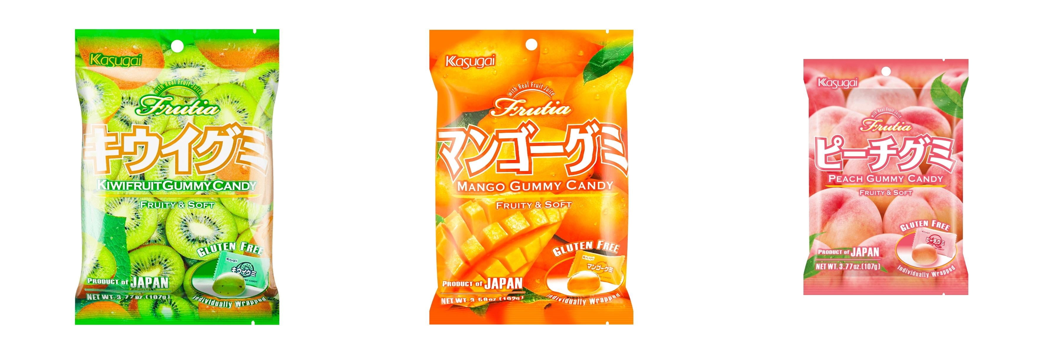 3 Pack Kasugai Gummy Candies, Made in Japan, Gluten Free, Mix 3 Flavor ...