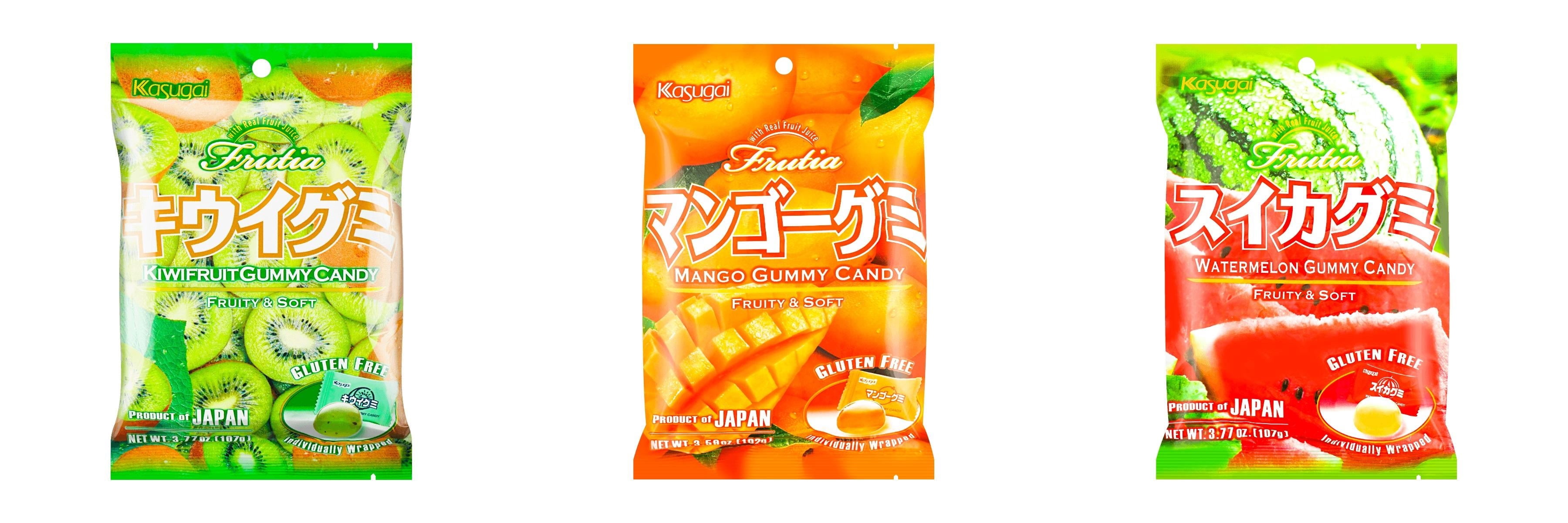 3 Pack Kasugai Gummy Candies, Made in Japan, Gluten Free, Mix 3 Flavor ...