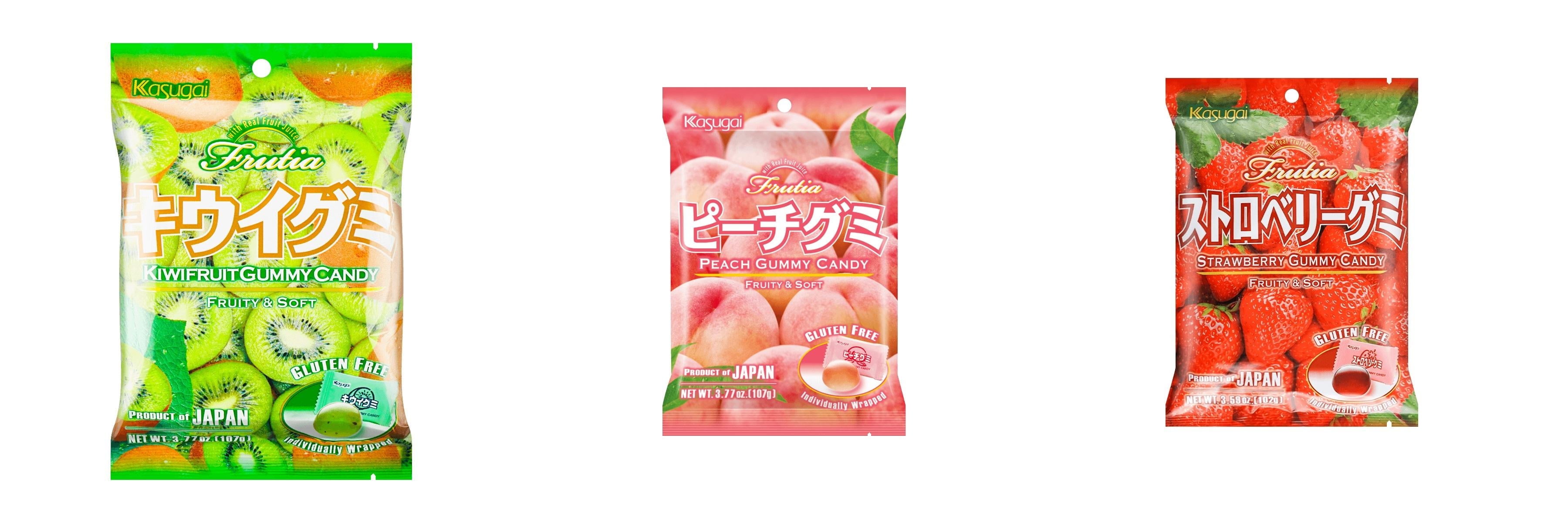 3 Pack Kasugai Gummy Candies, Made in Japan, Gluten Free, Mix 3 Flavor ...