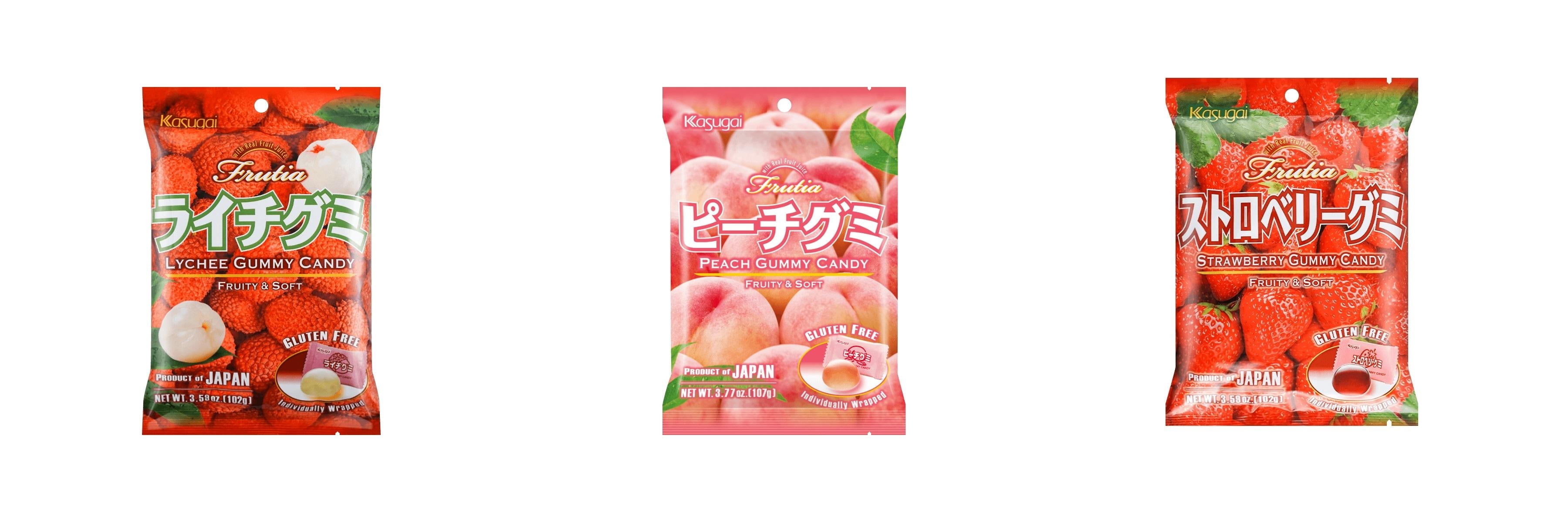 3 Pack Kasugai Gummy Candies, Made in Japan, Gluten Free, Mix 3 Flavor ...