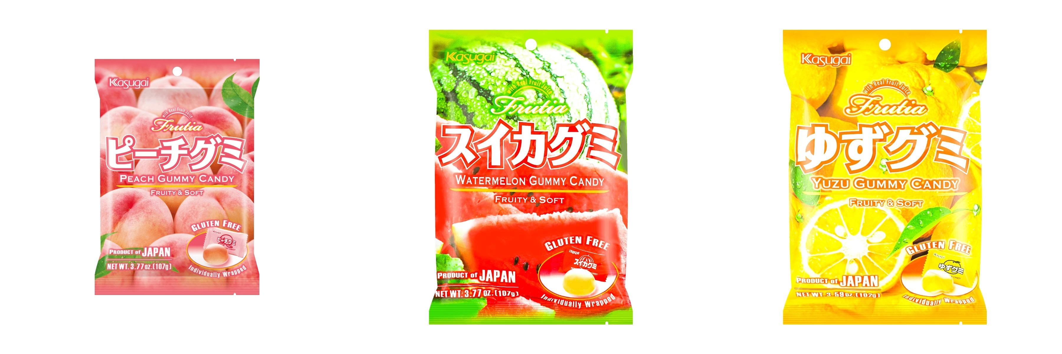 3 Pack Kasugai Gummy Candies, Made in Japan, Gluten Free, Mix 3 Flavor ...