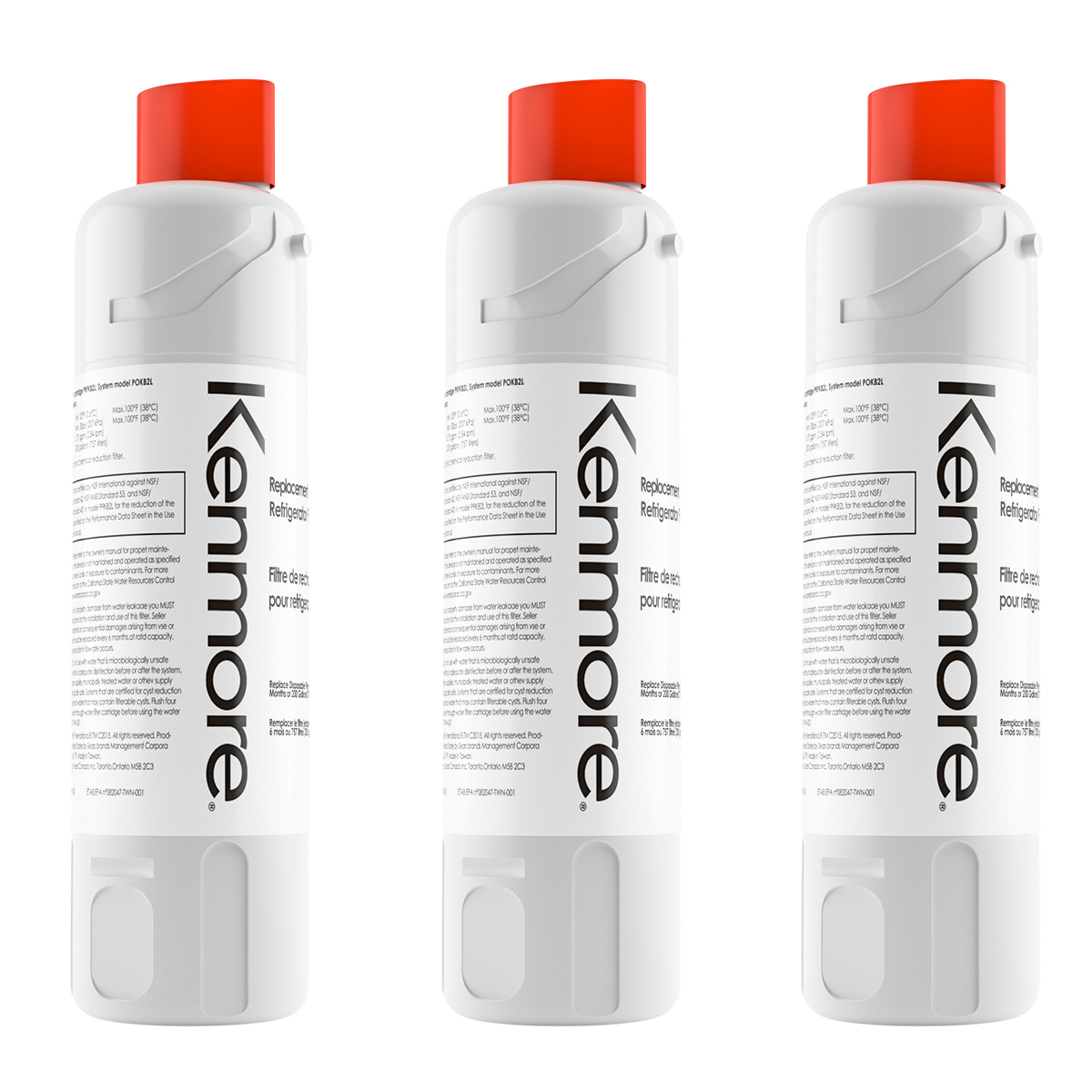 3 Pack Kenmore 9082 Refrigerator Water Filter ,Compatible with Kenmore ...