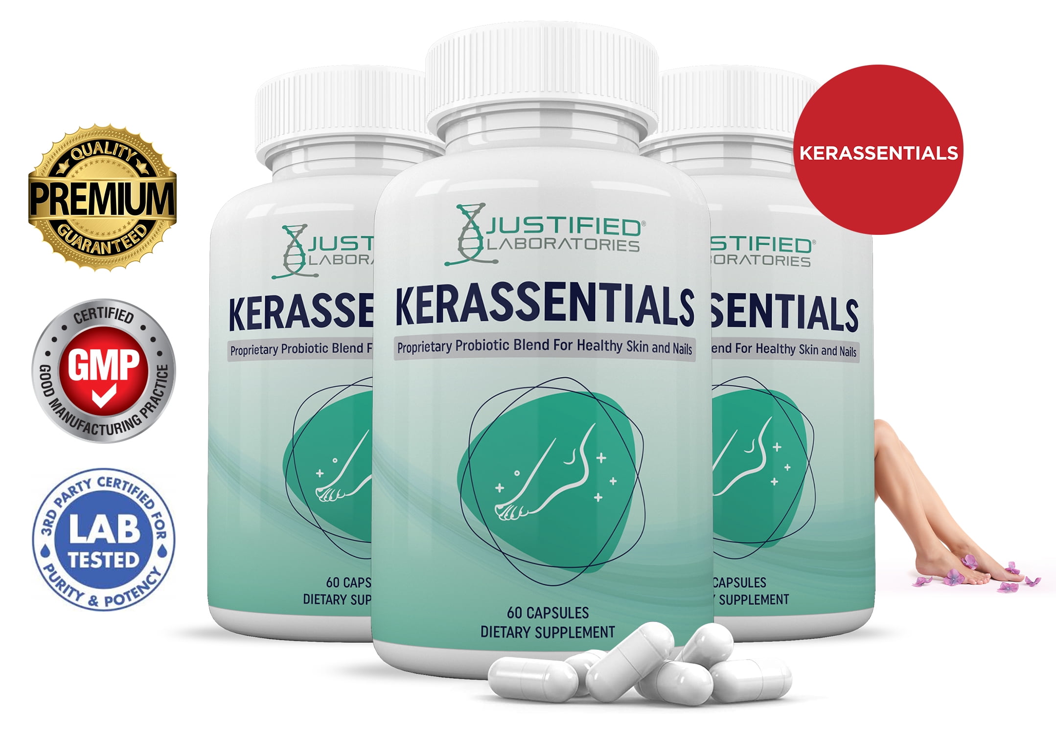 (3 Pack) Kerassentials 1.5 Billion CFU Probiotic Nail Support 180 ...