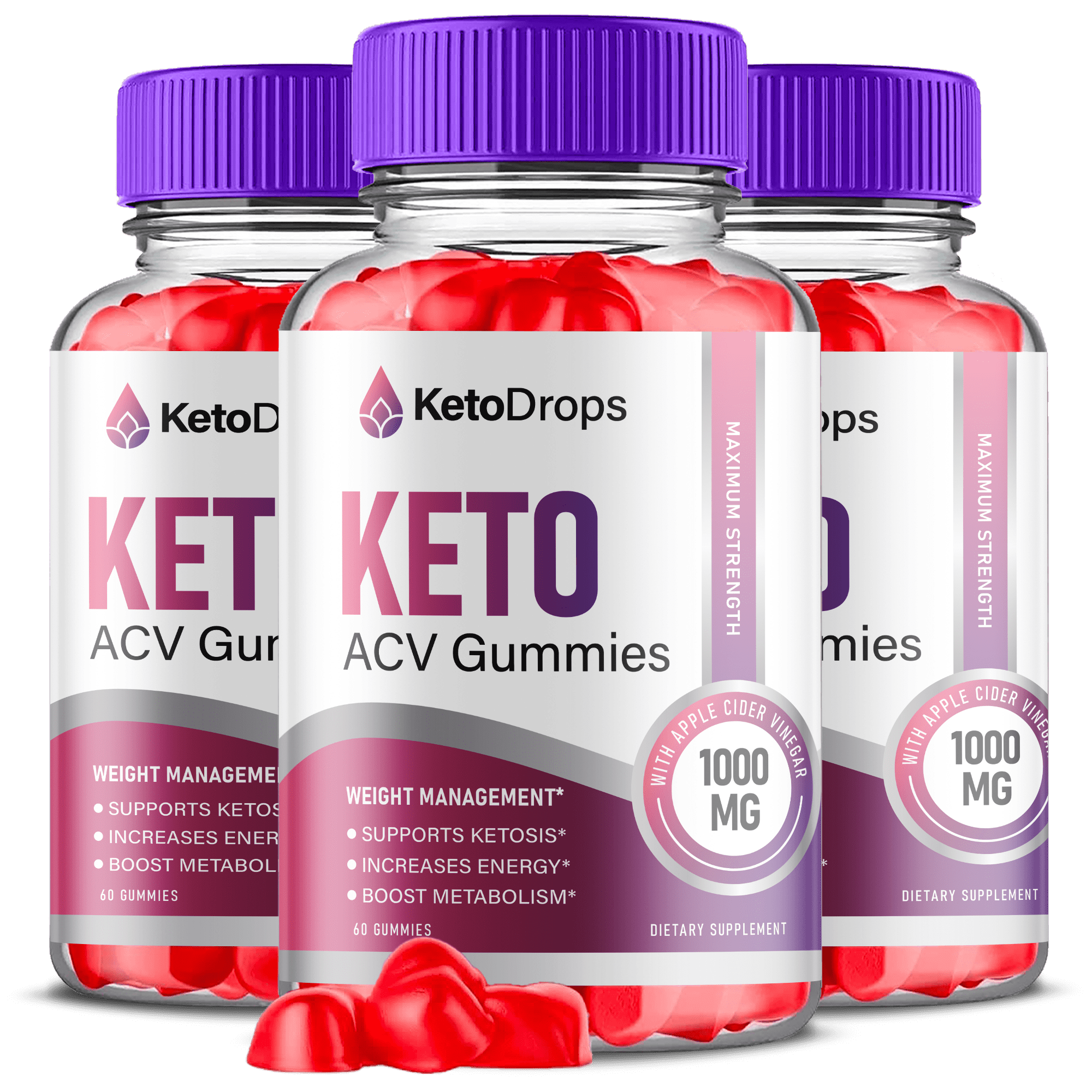Keto Drops Keto ACV Gummies (3 Pack) - Effective Weight Loss & Energy ...