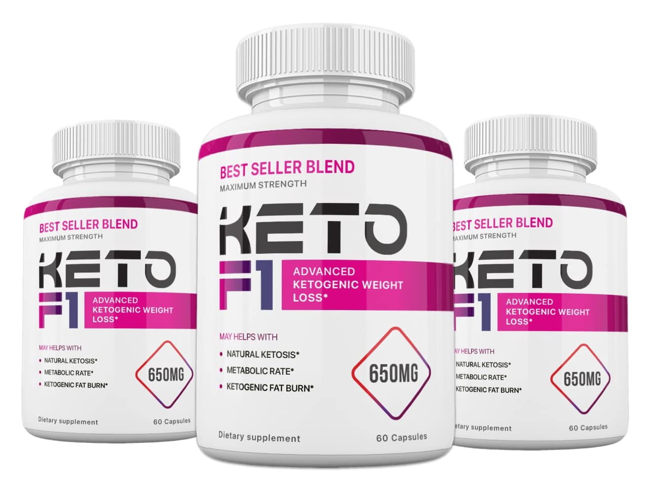 (3 Pack) Keto F1 Blend Formula, 180 Capsules, 3 Months Supply - Walmart.com