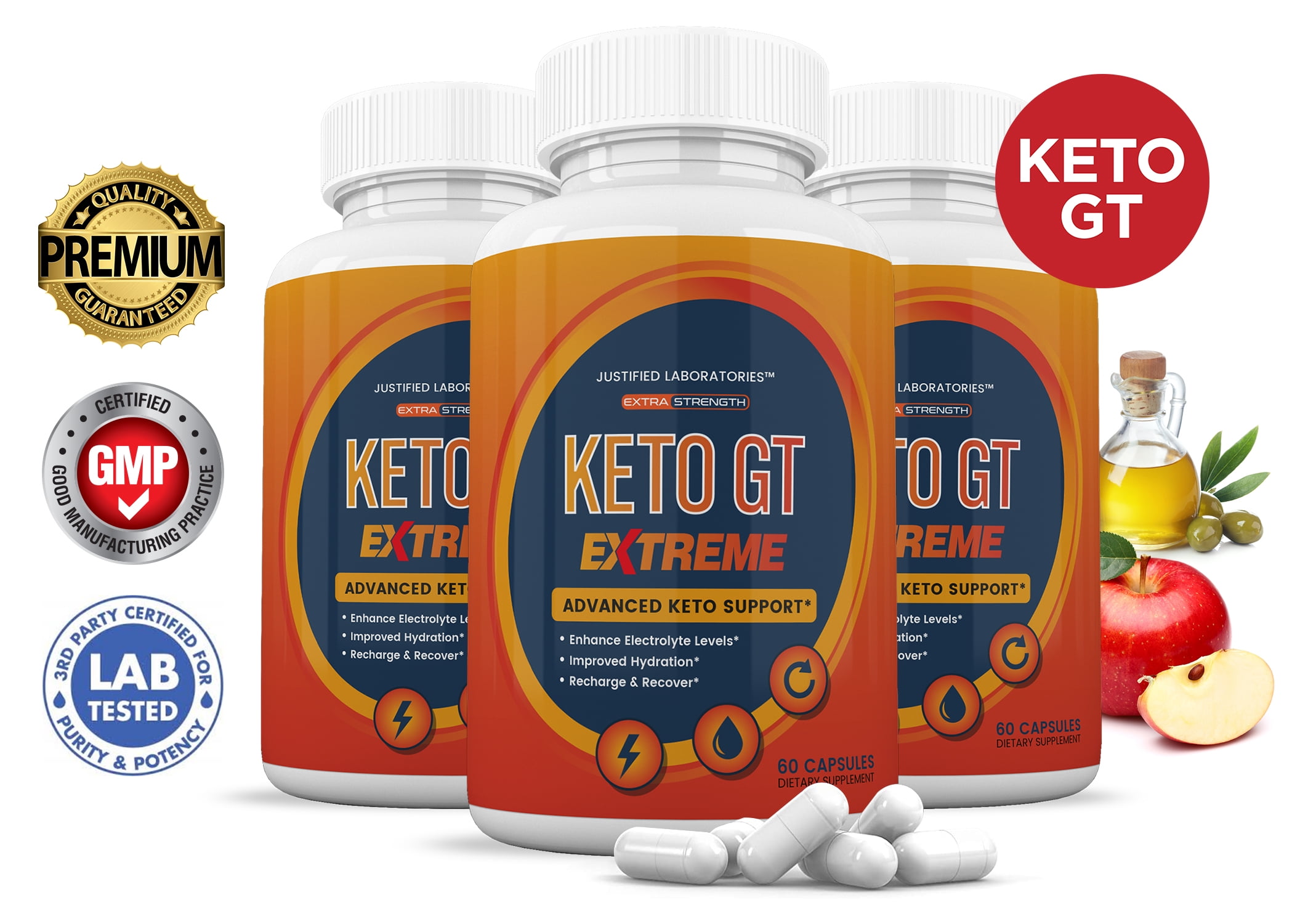 (3 Pack) Keto GT ACV Extreme Pills 1675mg Alternative to Gummies ...