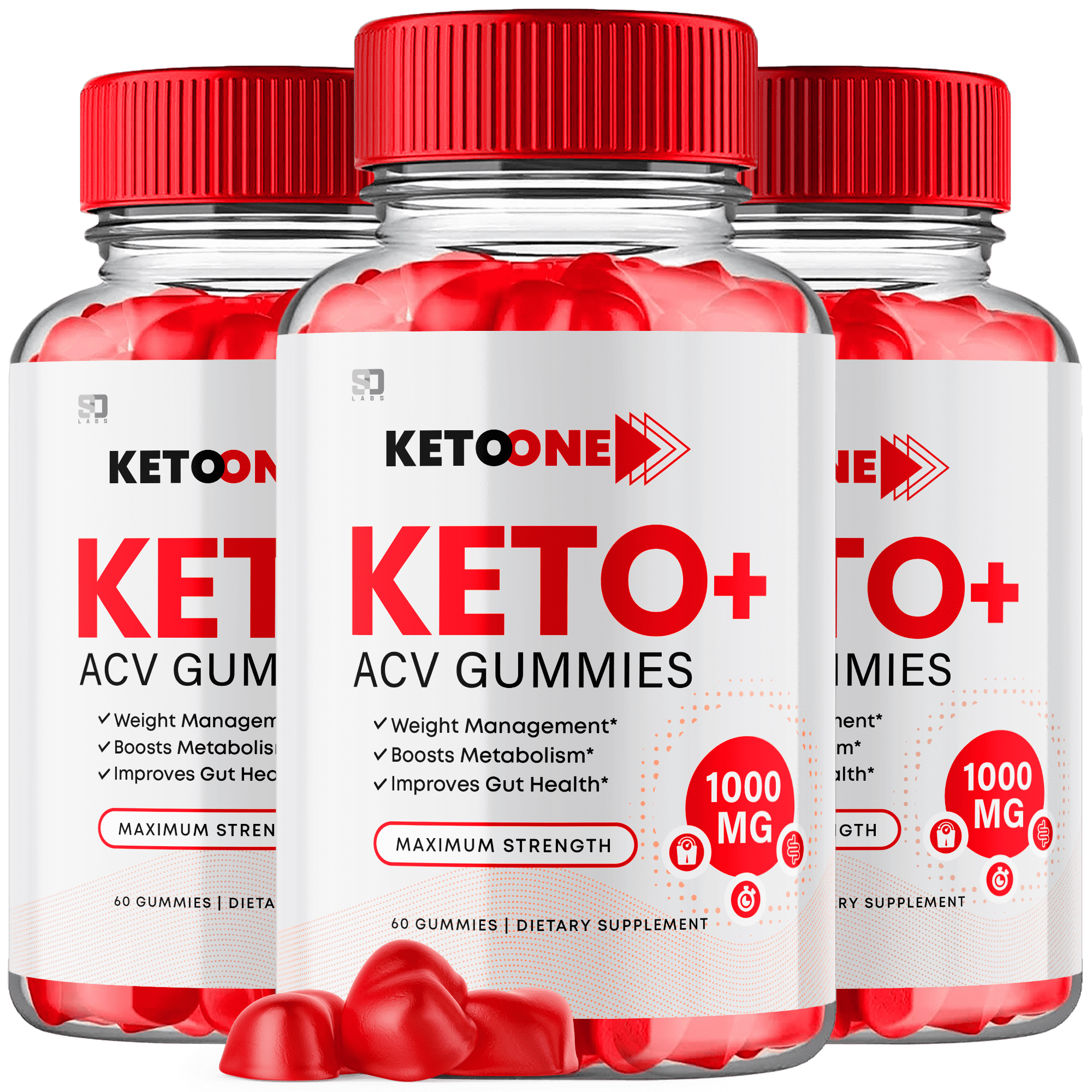 (3 Pack) Keto One Keto ACV Gummies - Apple Cider Vinegar Supplement for ...