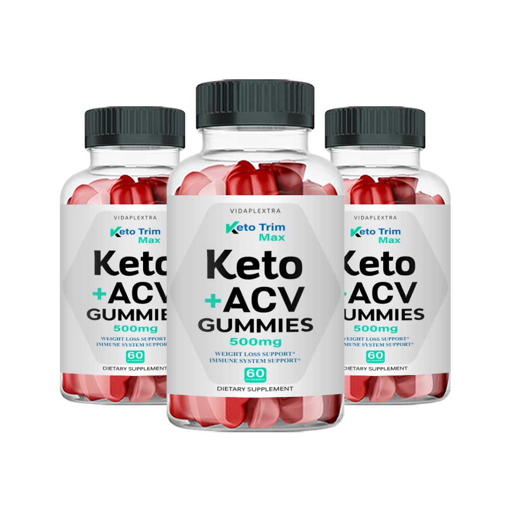 (3 Pack) Keto Trim Max Gummies - Keto Trim Max Keto + ACV Gummies ...