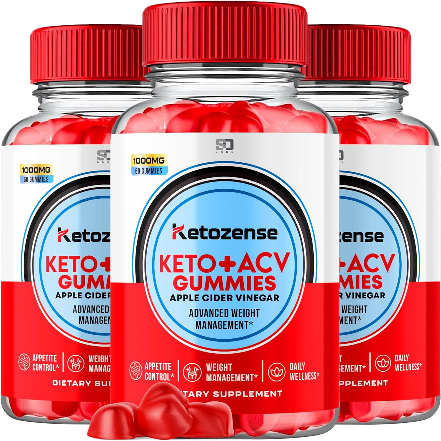 (3 Pack) Keto zense Keto Gummies Advanced 1000MG Formula Apple Cider ...