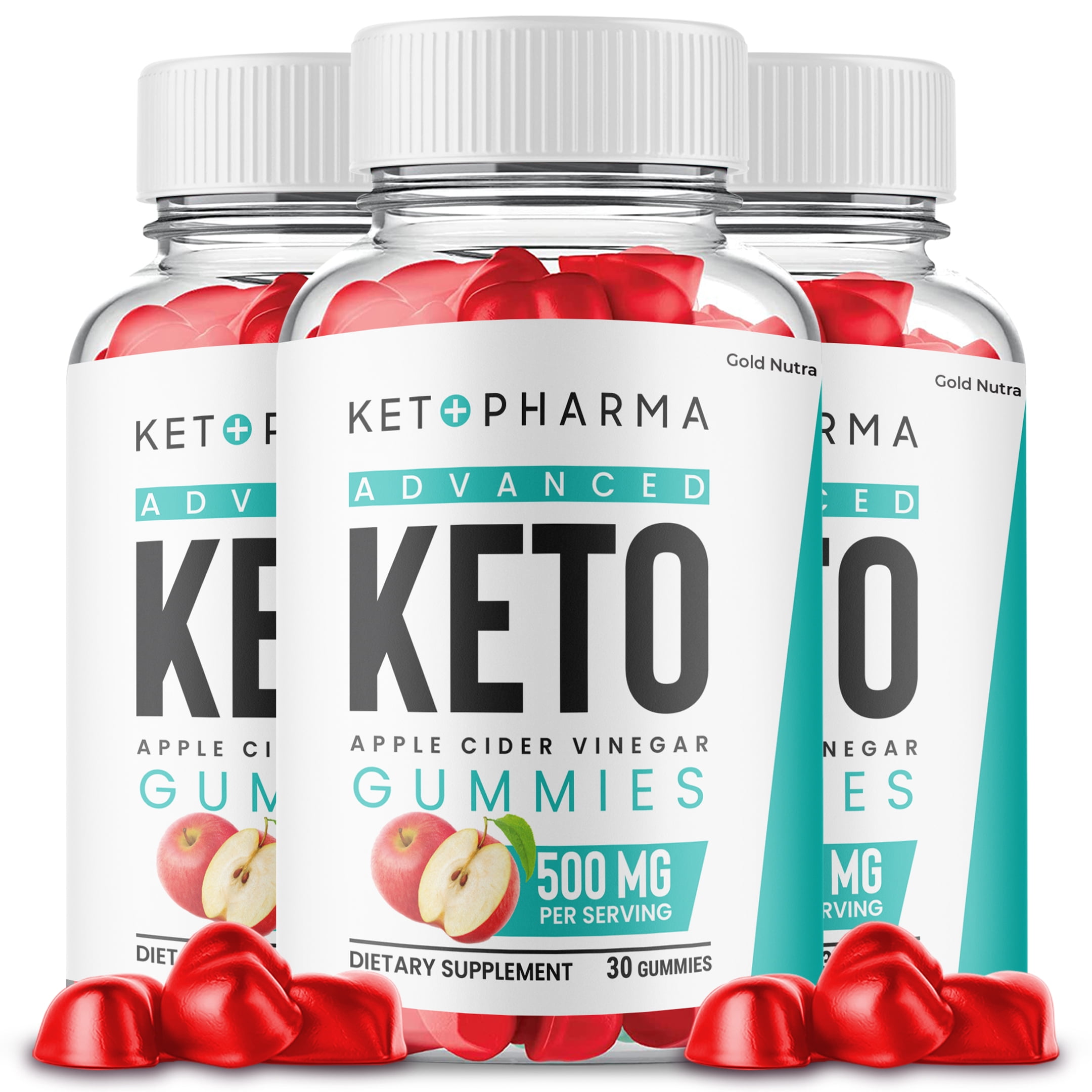 (3 Pack) KetoPharma Keto ACV Gummies, Apple Cider Vinegar, Max Strength ...
