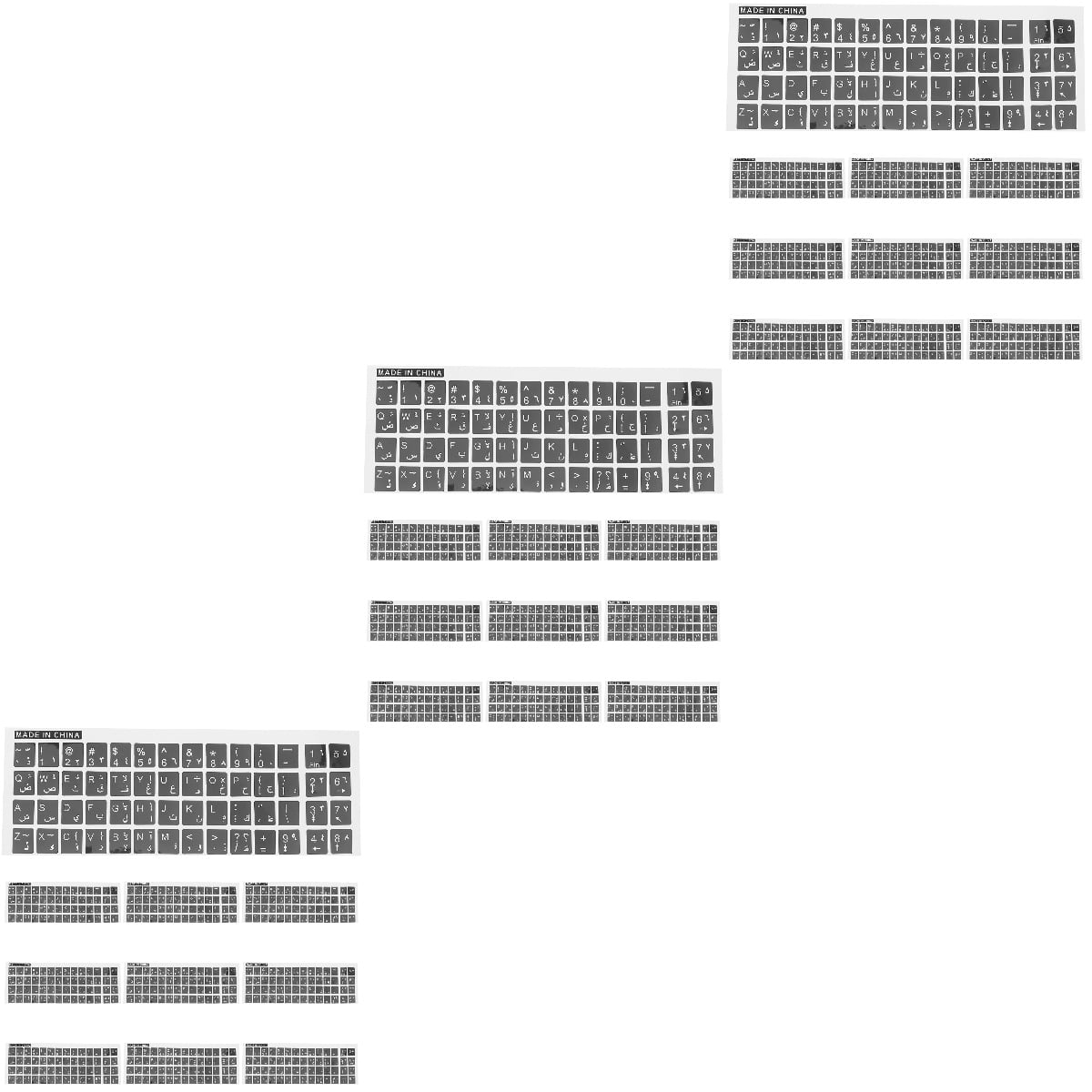 3 Pack Keyboard Stickers Letter Decals Keyboards Computer Black ...