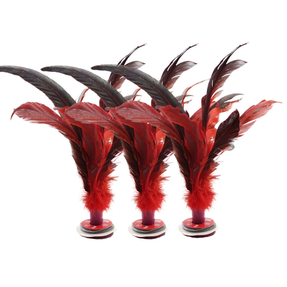 3 Pack Kick Shuttlecock Chinese Jianzi Cock Feather Indoor Outdoor Game ...
