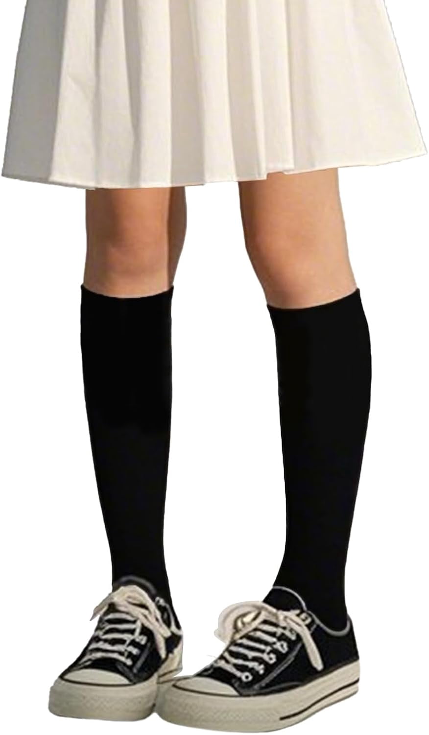 3 Pack Kids Girls Unisex Soft Knee High School Uniform Dress Socks ...