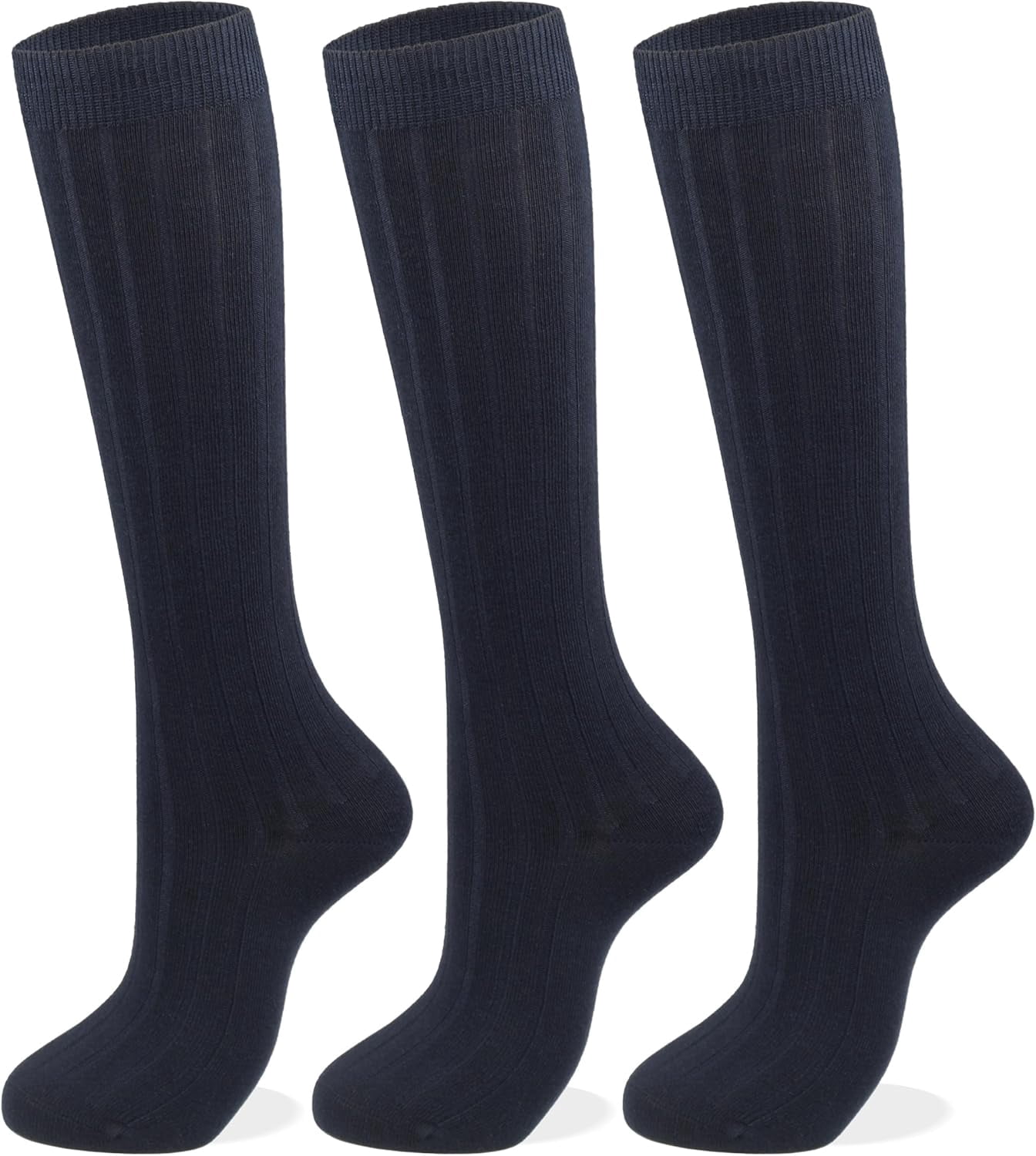 3 Pack Kids Girls Unisex Soft Knee High School Uniform Dress Socks ...
