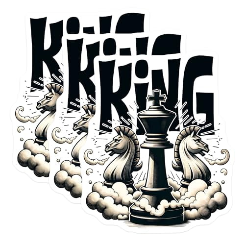 (3 Pack) King Chess Piece Decals - Horse Chess - Strategy Game Laptop ...