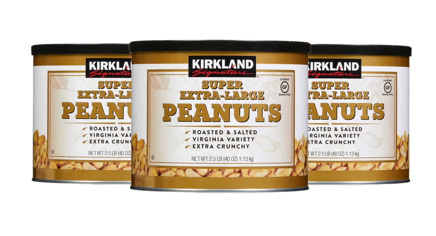 Kirkland Signature Virginia Roasted Super Extra-Large Peanuts, 3 Pack ...