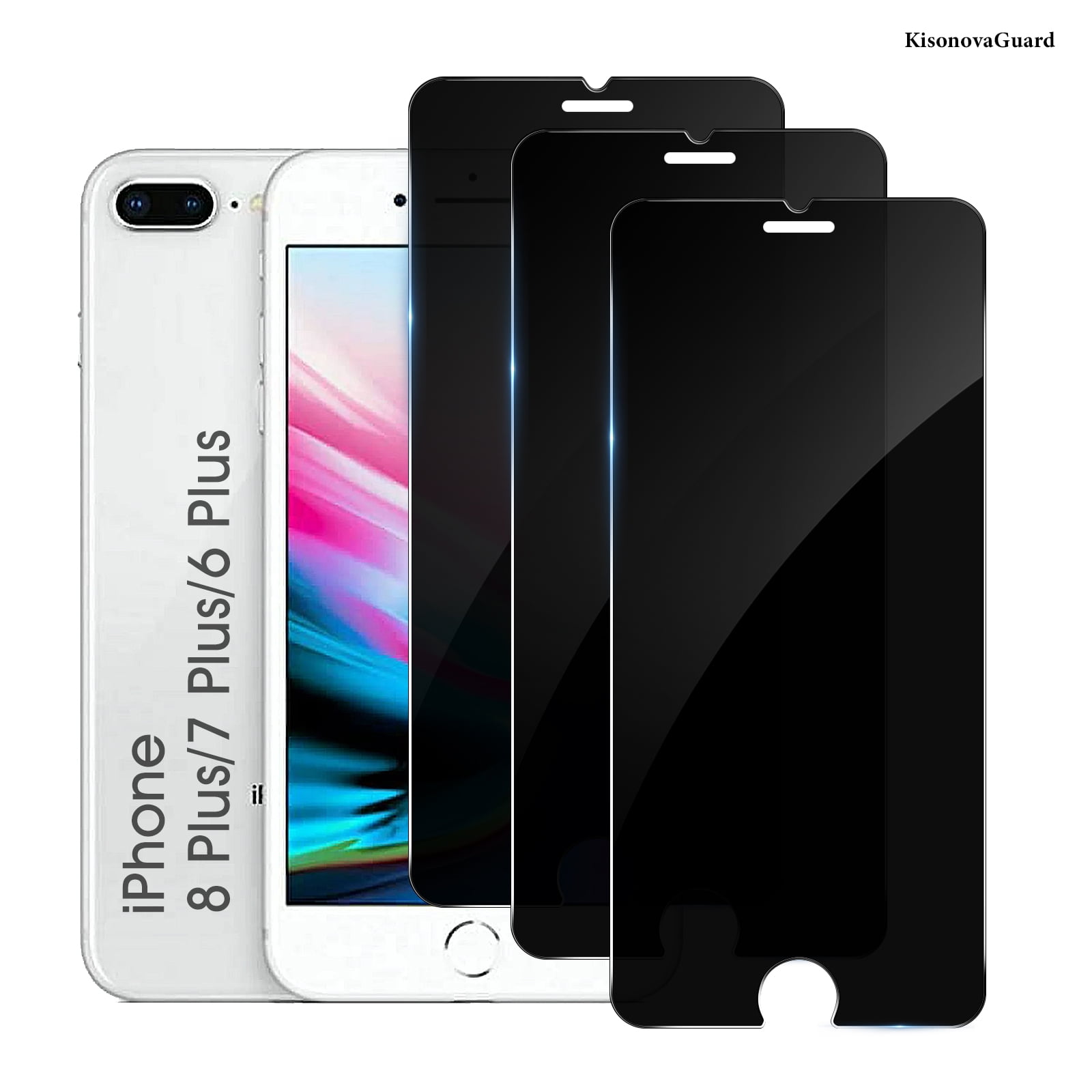 [3 Pack] KisonovaGuard Compatible with iPhone 8 Plus/7 Plus/6s Plus/6 ...