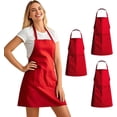 3 Pack Kitchen Cooking Aprons with 2 pockets, Aprons for Women/Man/Chef ...