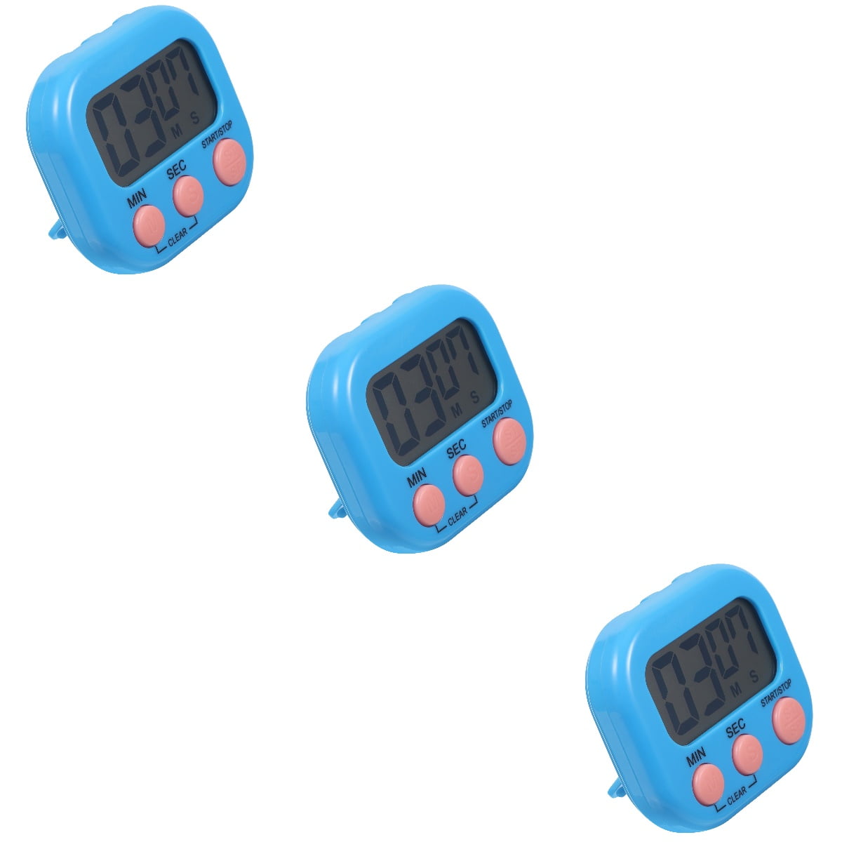 3 Pack Kitchen Small Digital Timer with Magnetic Back and On/off Switch ...