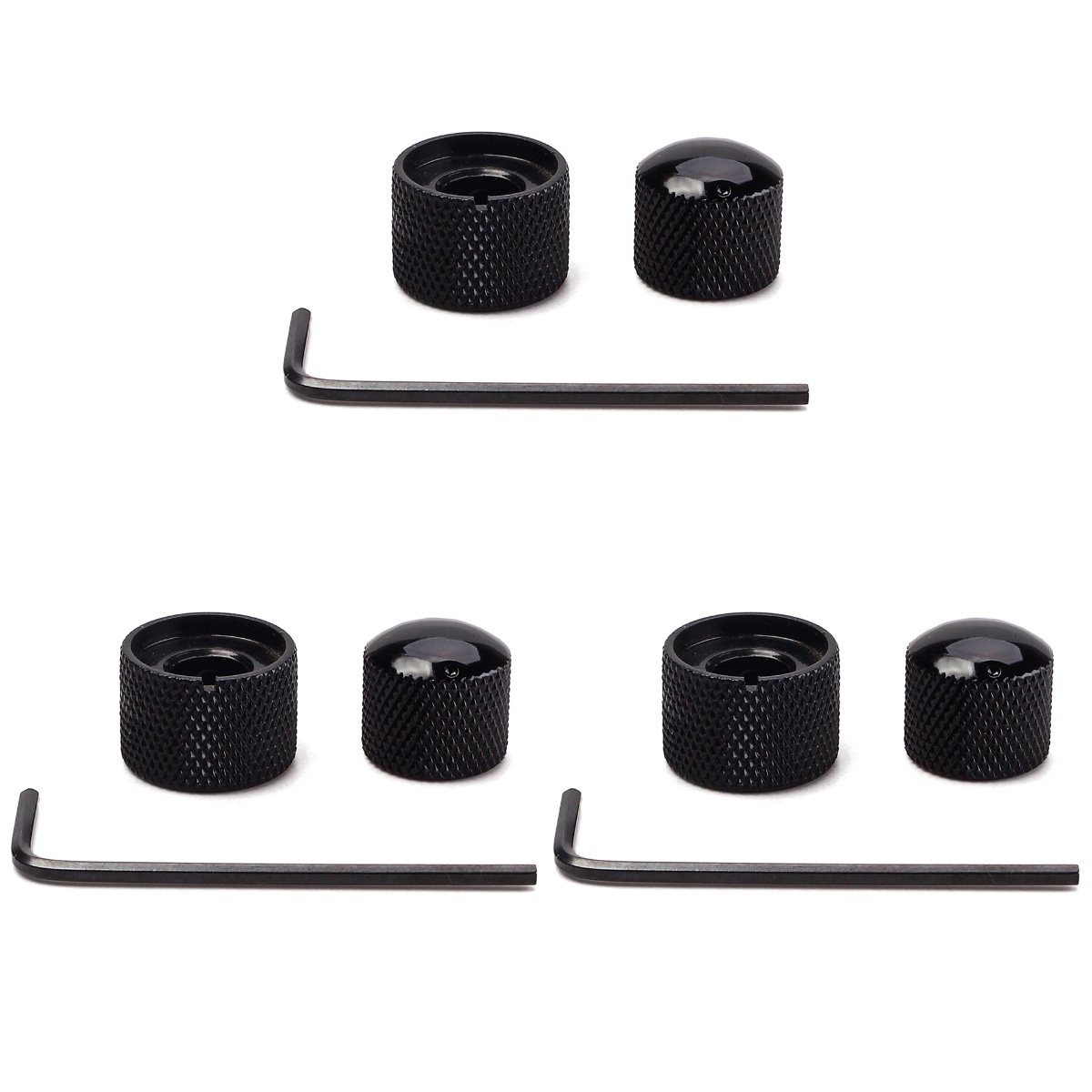 3 Pack Knobs and Key Guitar Dual Concentric Replacement - Walmart.com