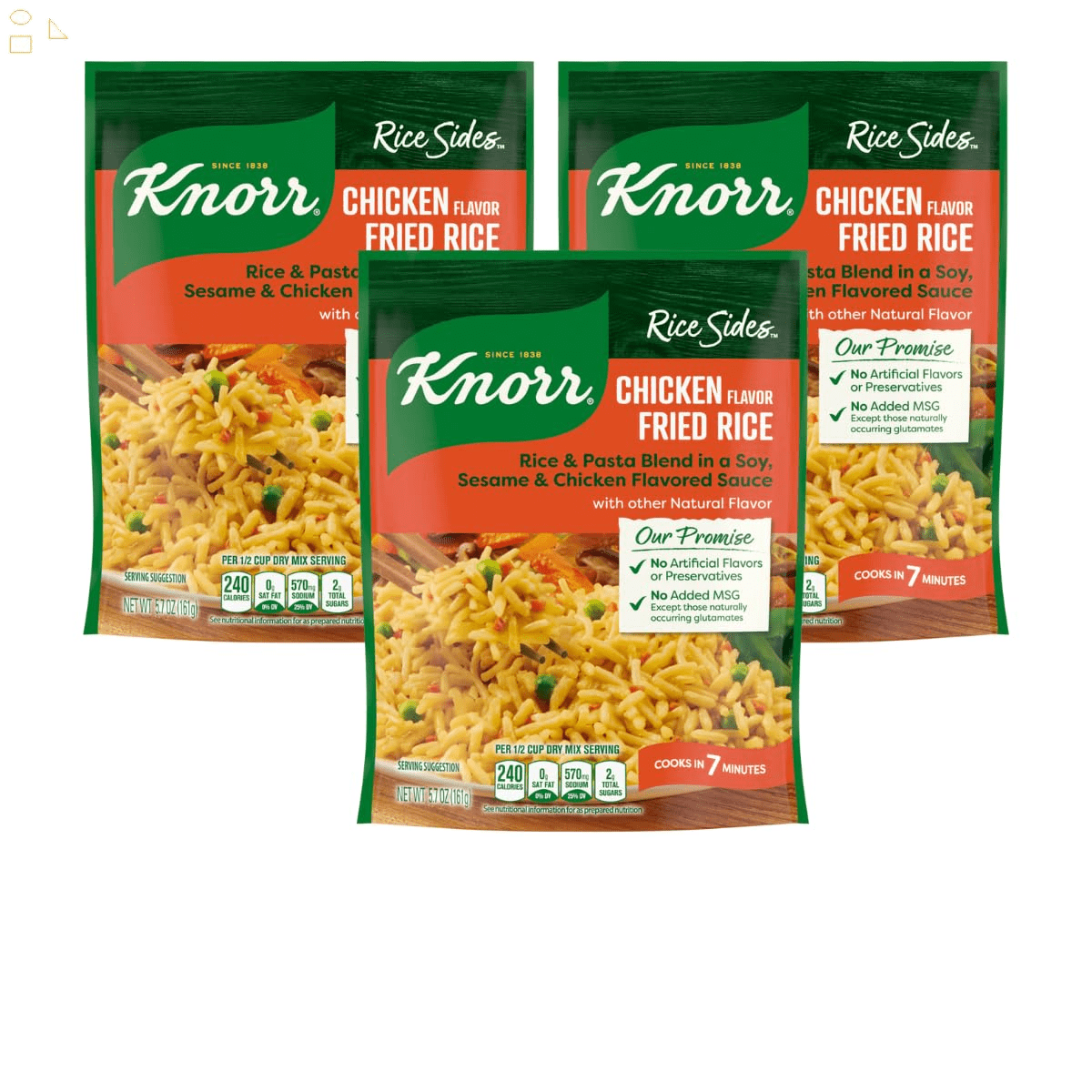 3 Pack Knorr Chicken Fried Rice Sides for a Tasty Rice Side Dish with ...