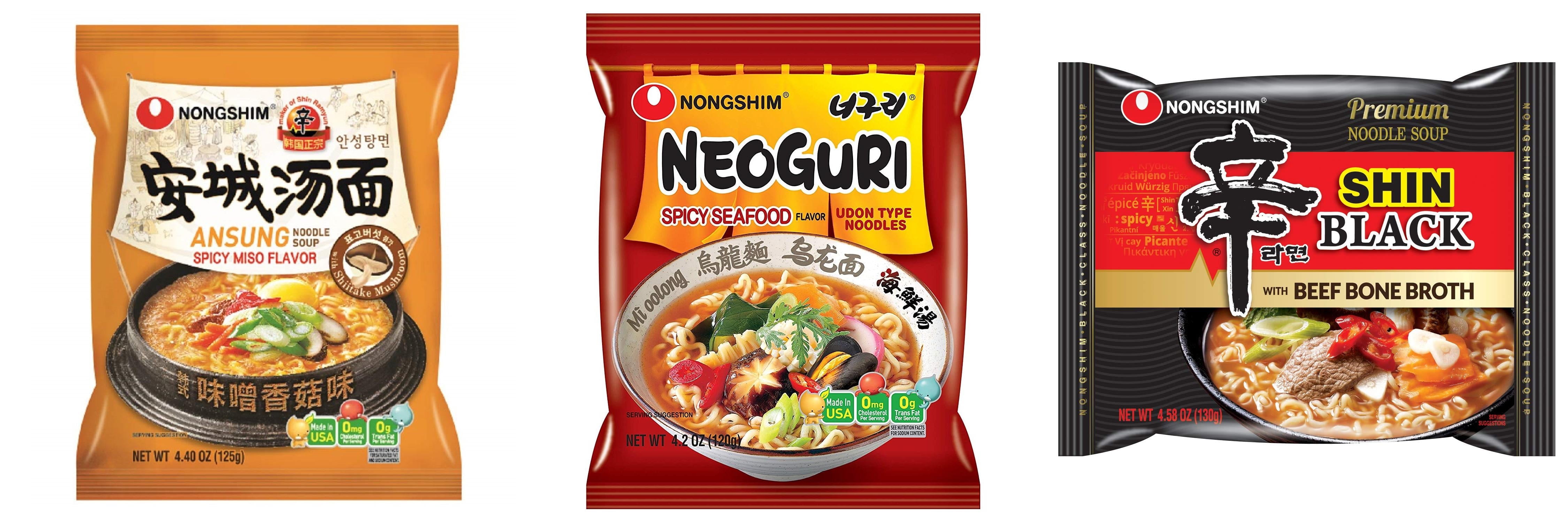 3 Pack Korean NongShim Gourmet Spicy Shin Instant Ramen Noodle, 3 ...