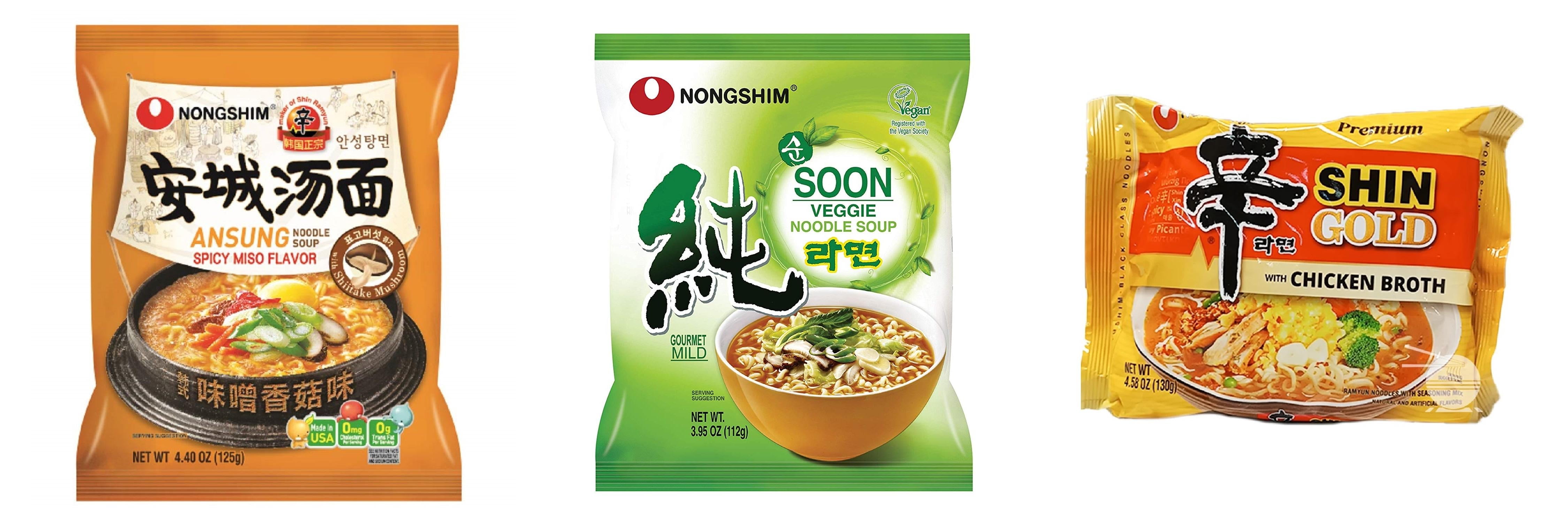 3 Pack Korean NongShim Gourmet Spicy Shin Instant Ramen Noodle, 3 ...