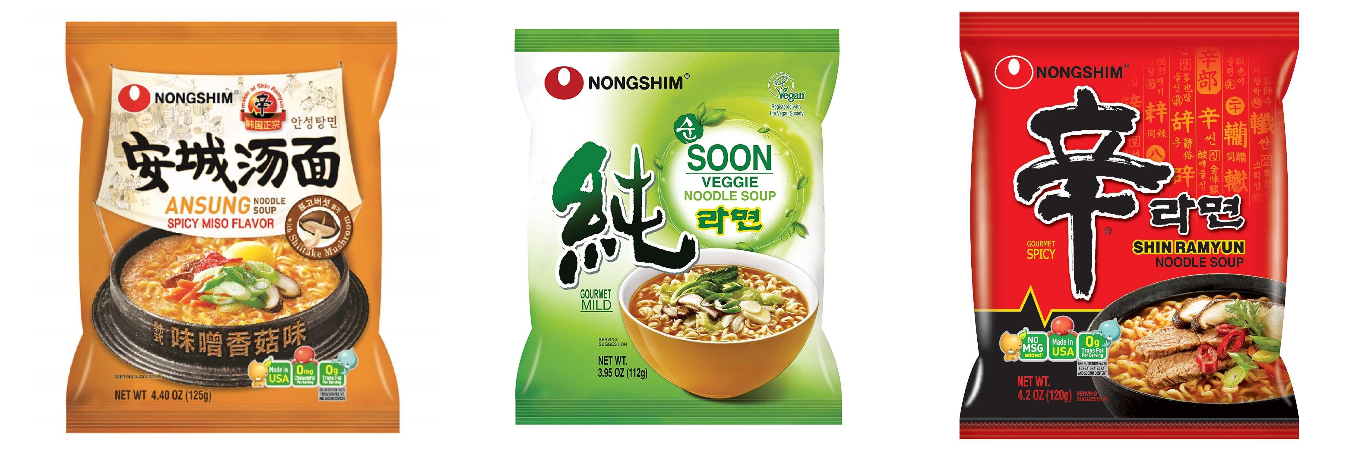 3 Pack Korean NongShim Gourmet Spicy Shin Instant Ramen Noodle, 3 ...