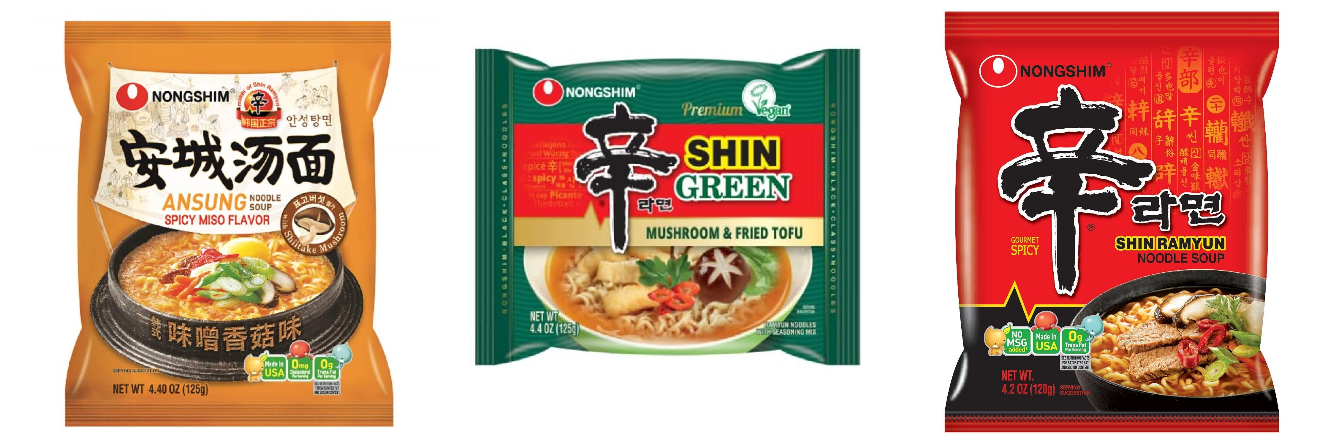 3 Pack Korean NongShim Gourmet Spicy Shin Instant Ramen Noodle, 3 ...