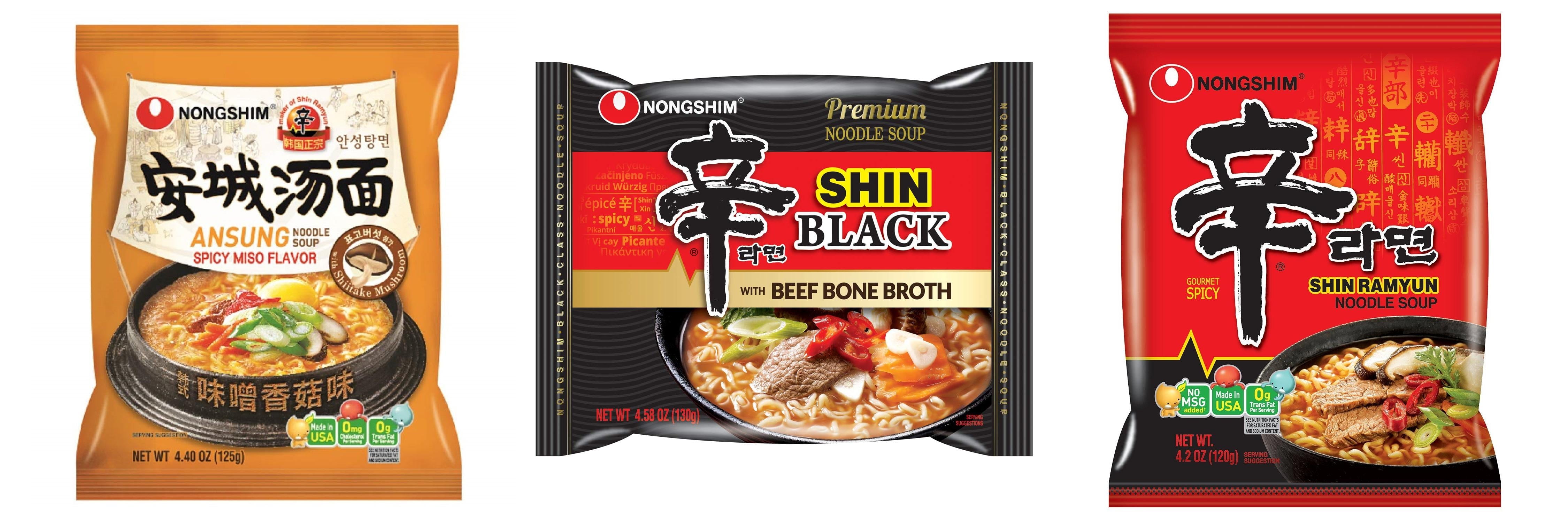 3 Pack Korean NongShim Gourmet Spicy Shin Instant Ramen Noodle, 3 ...