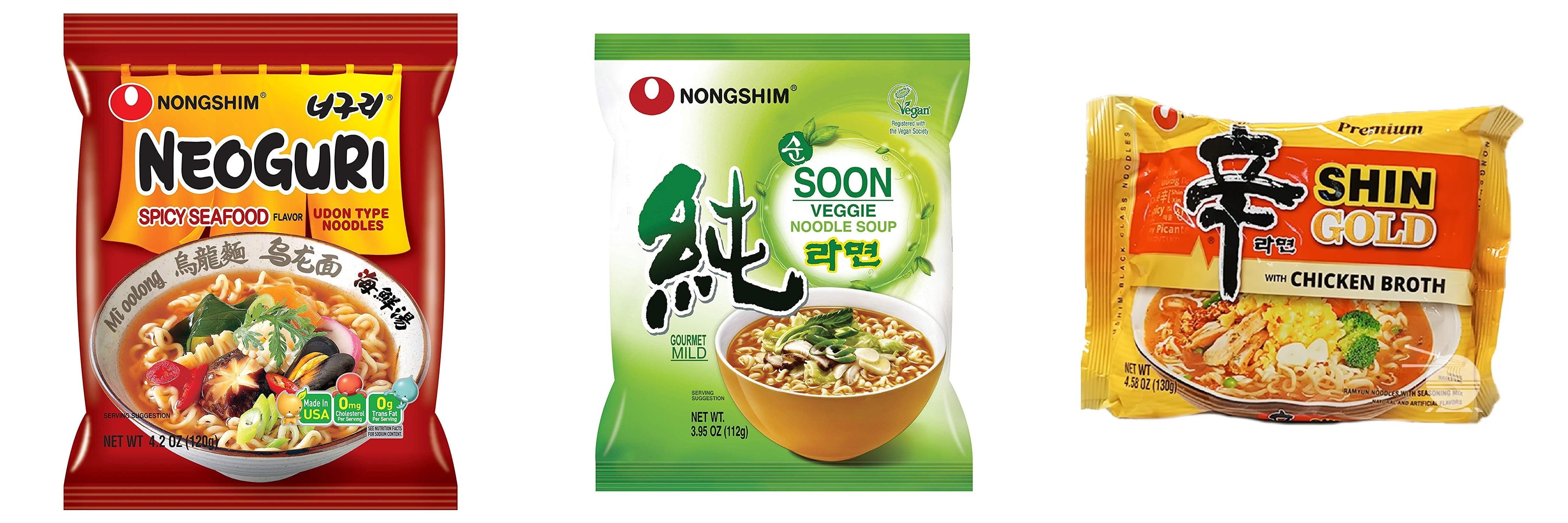 3 Pack Korean NongShim Gourmet Spicy Shin Instant Ramen Noodle, 3 ...