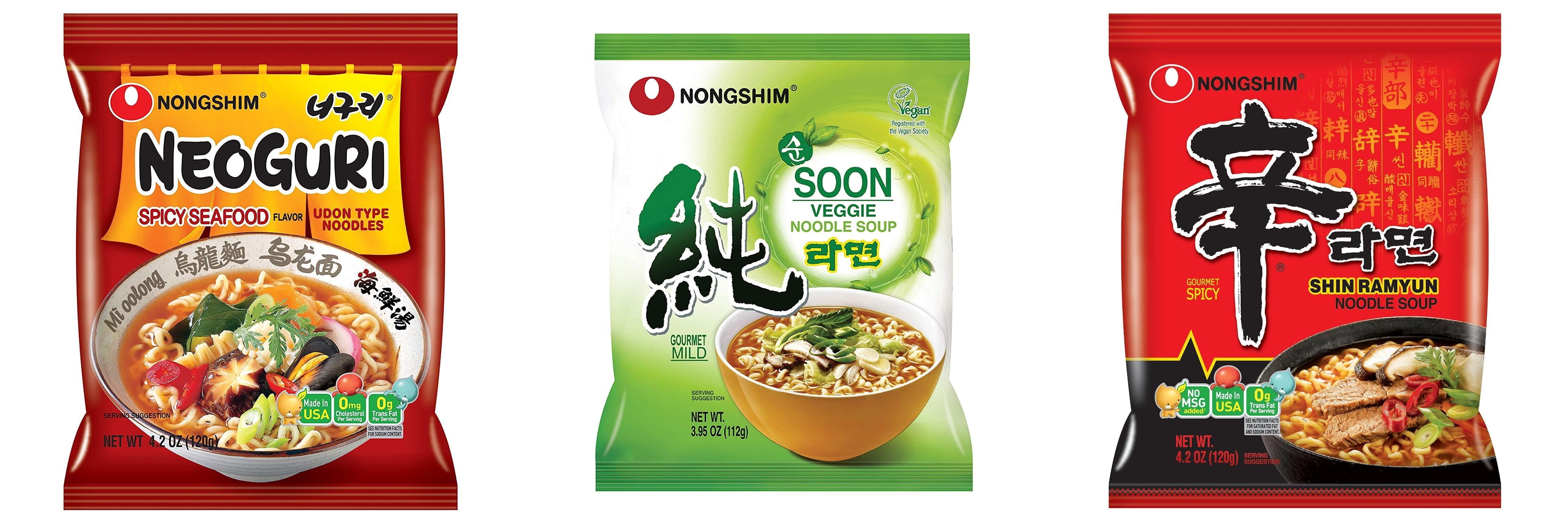 3 Pack Korean NongShim Gourmet Spicy Shin Instant Ramen Noodle, 3 ...