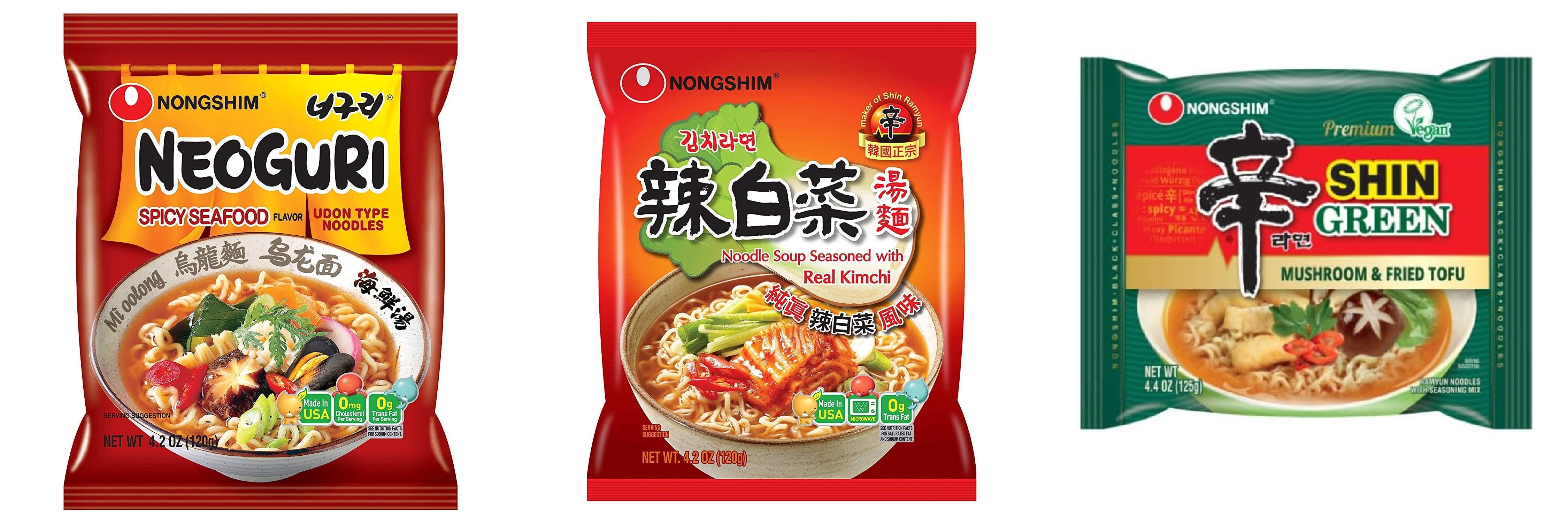 3 Pack Korean NongShim Gourmet Spicy Shin Instant Ramen Noodle, 3 ...