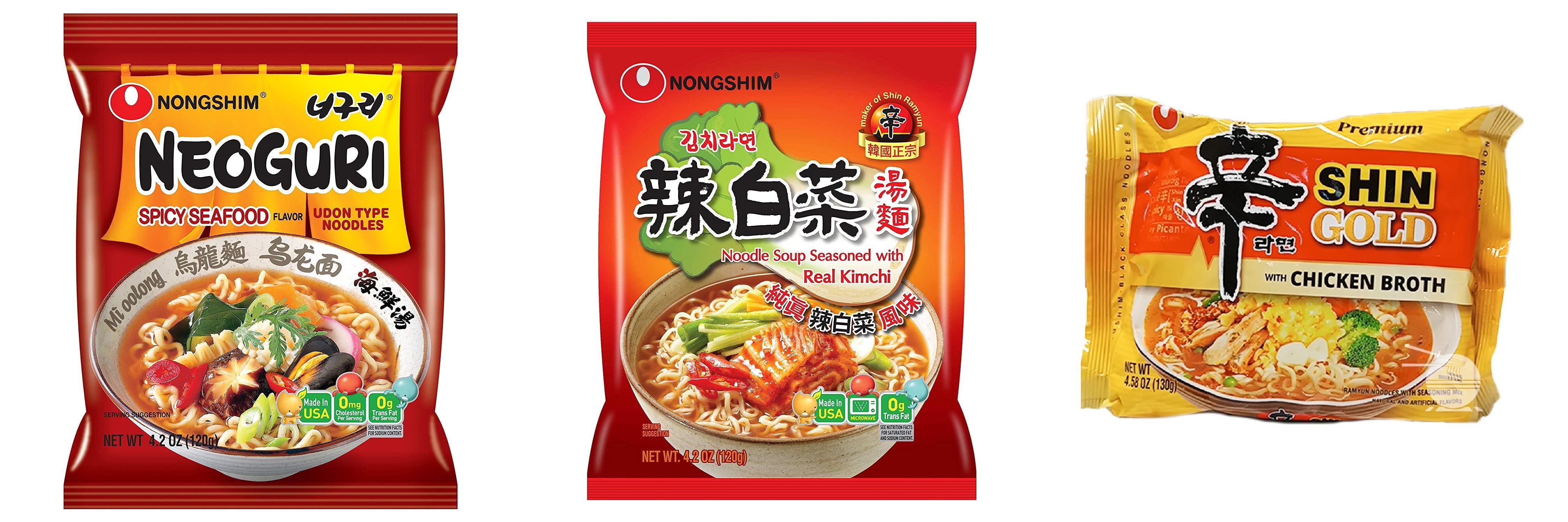 3 Pack Korean NongShim Gourmet Spicy Shin Instant Ramen Noodle, 3 ...