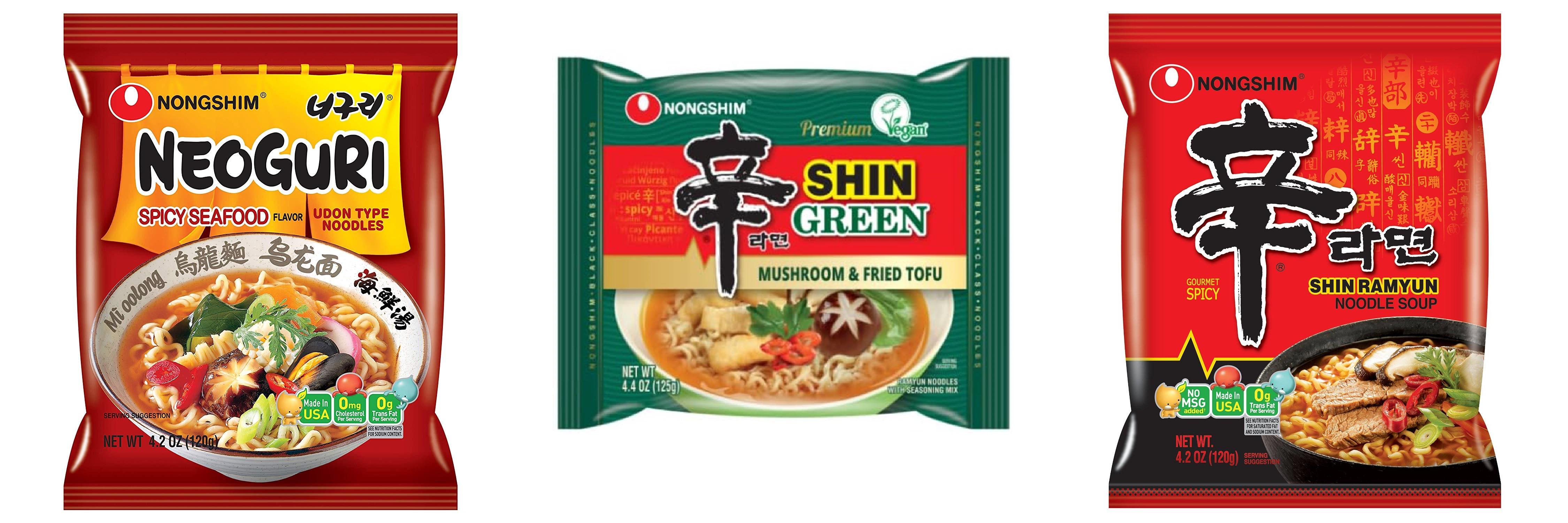 3 Pack Korean NongShim Gourmet Spicy Shin Instant Ramen Noodle, 3 ...