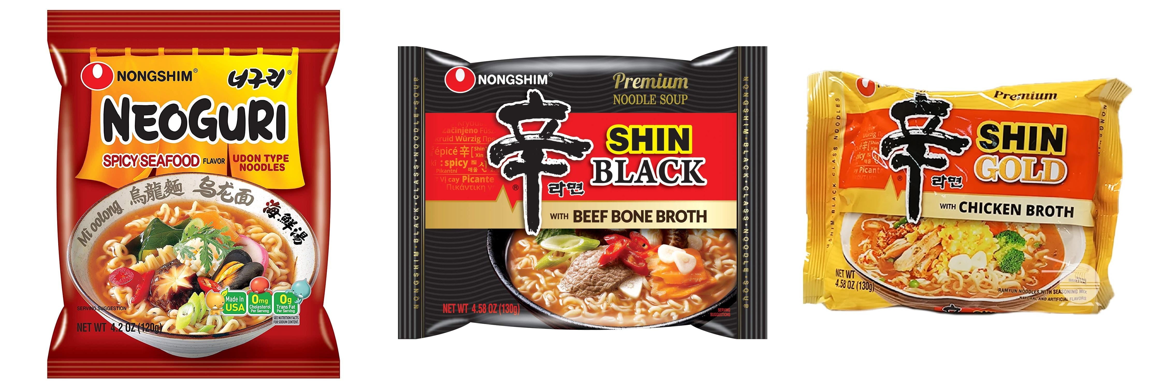 3 Pack Korean NongShim Gourmet Spicy Shin Instant Ramen Noodle, 3 ...