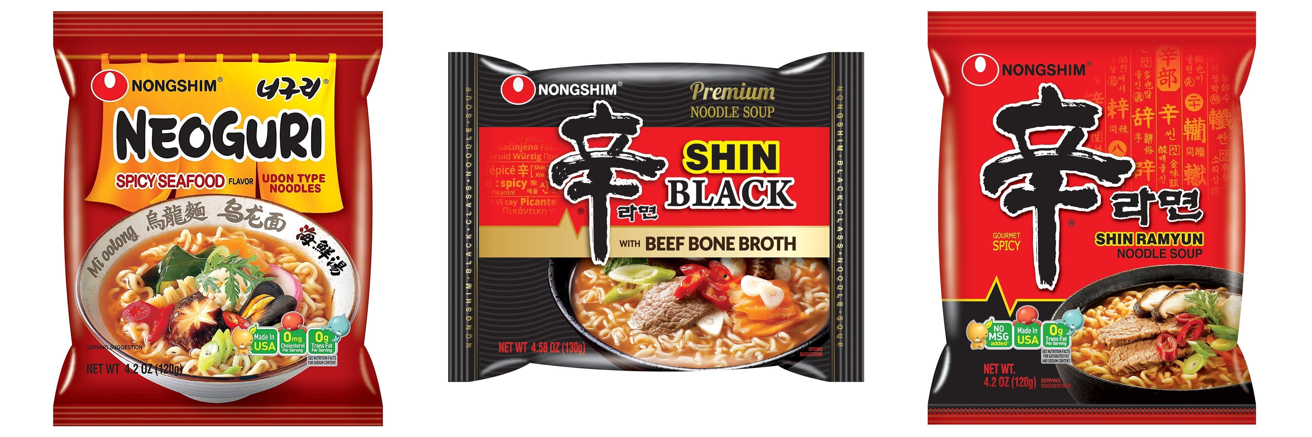 3 Pack Korean NongShim Gourmet Spicy Shin Instant Ramen Noodle, 3 ...