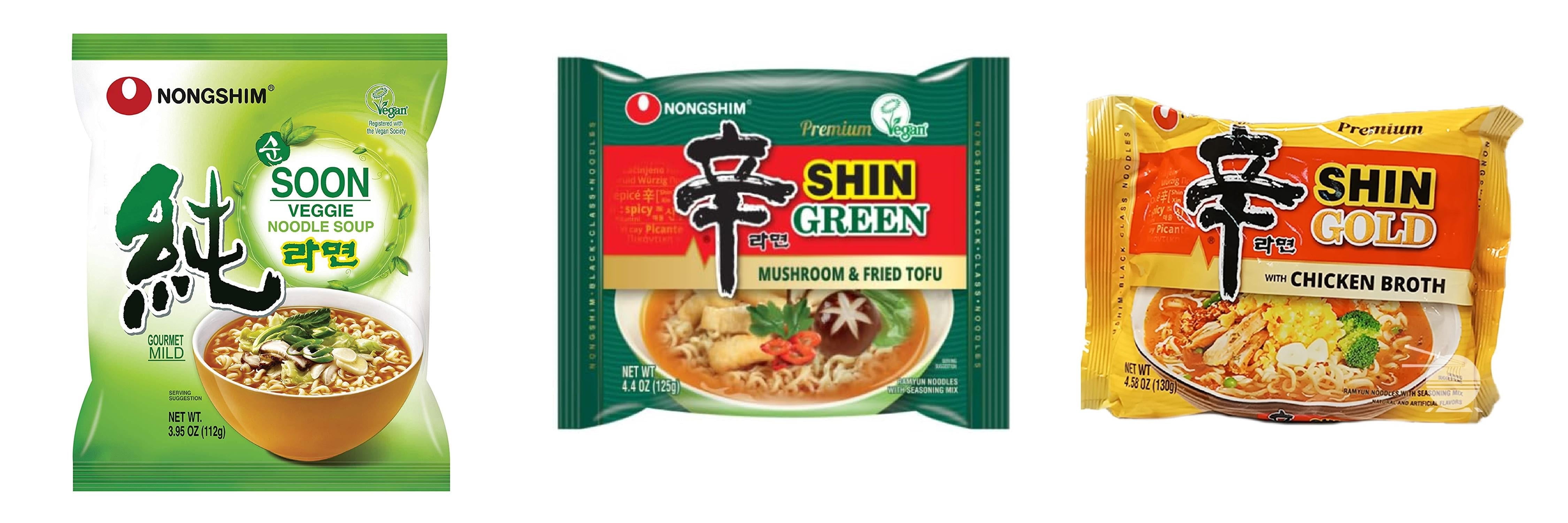 3 Pack Korean NongShim Gourmet Spicy Shin Instant Ramen Noodle, 3 ...