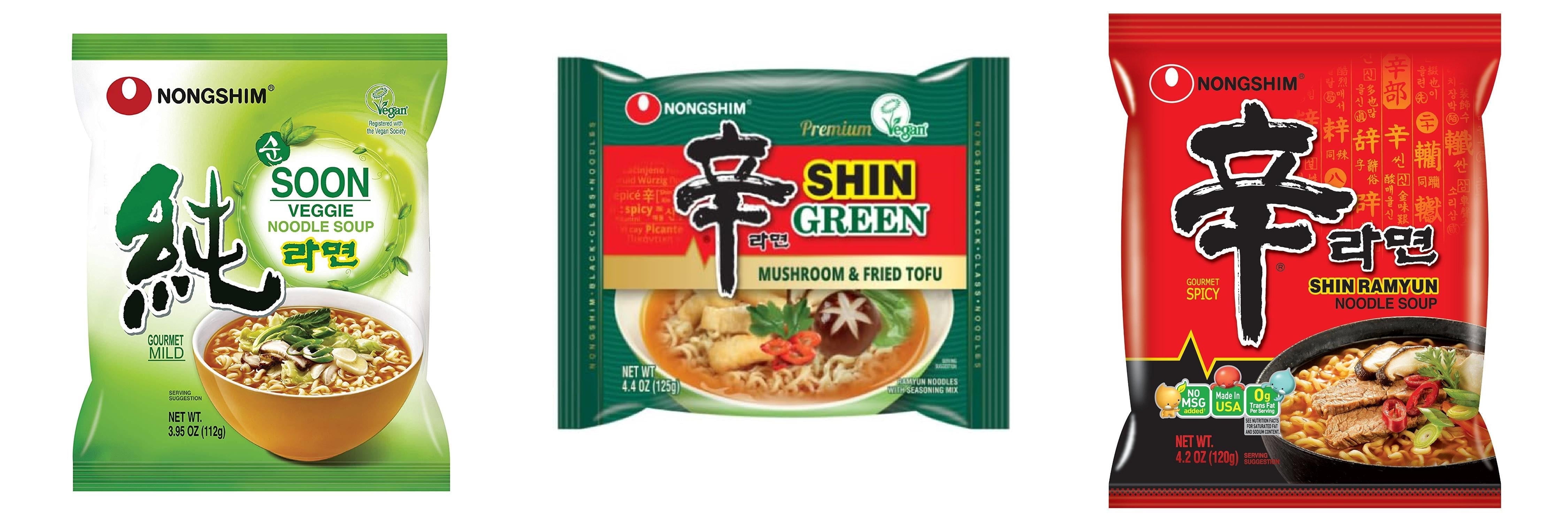 3 Pack Korean NongShim Gourmet Spicy Shin Instant Ramen Noodle, 3 ...