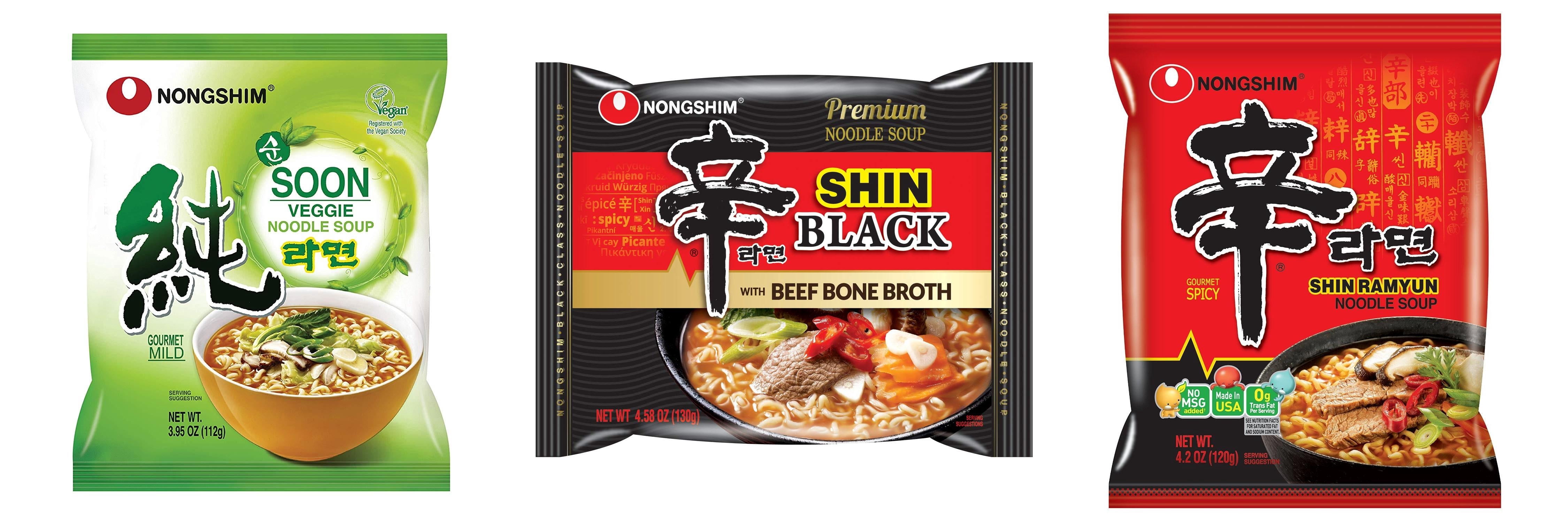 3 Pack Korean NongShim Gourmet Spicy Shin Instant Ramen Noodle, 3 ...