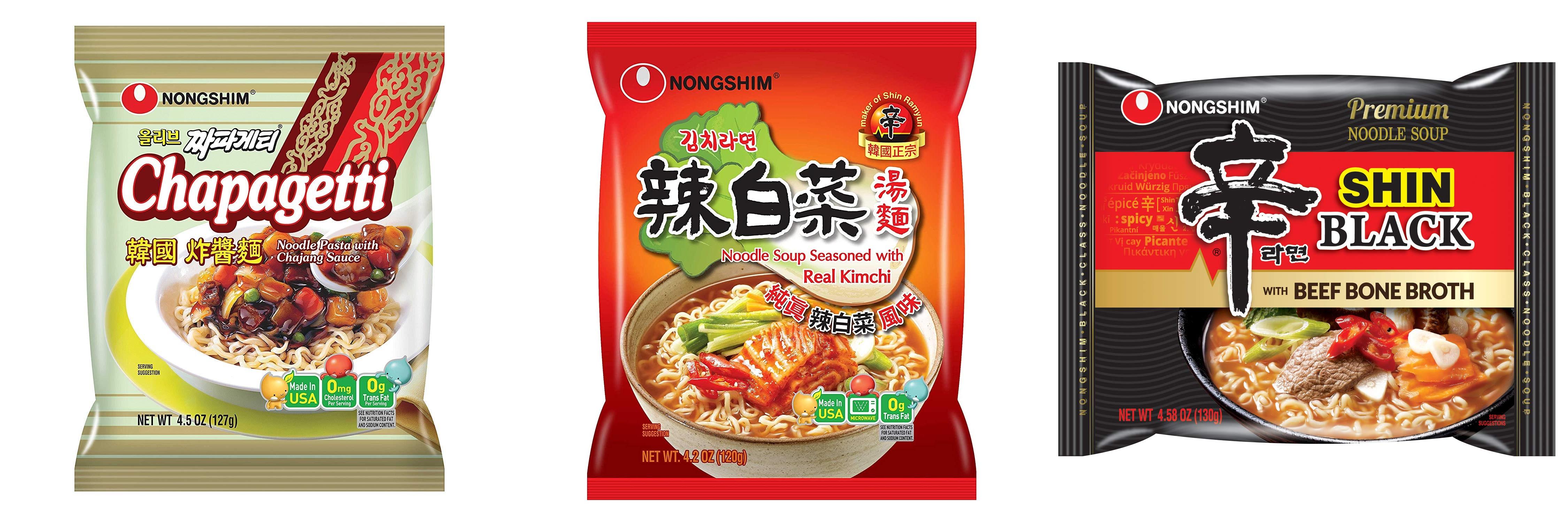 3 Pack Korean NongShim Gourmet Spicy Shin Instant Ramen Noodle, 3 ...