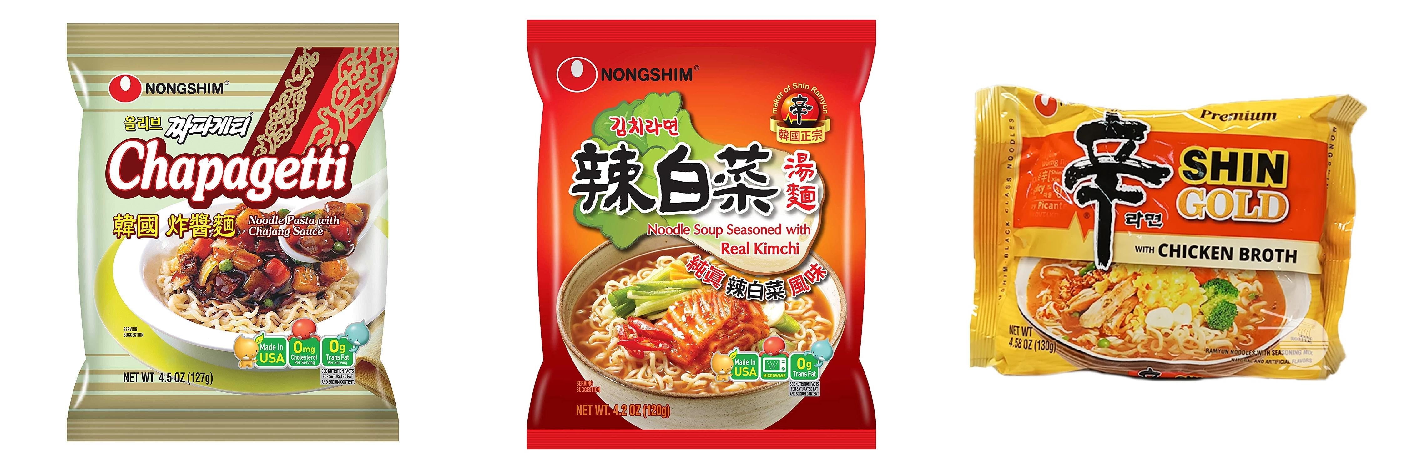3 Pack Korean NongShim Gourmet Spicy Shin Instant Ramen Noodle, 3 ...