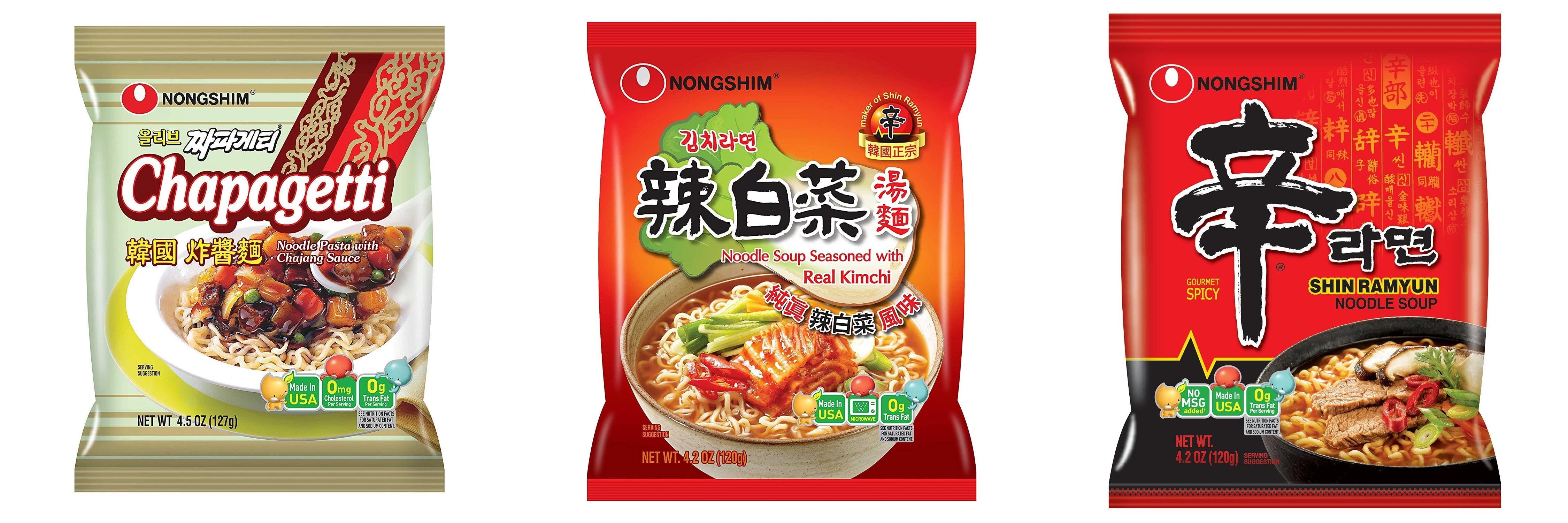 3 Pack Korean NongShim Gourmet Spicy Shin Instant Ramen Noodle, 3 ...