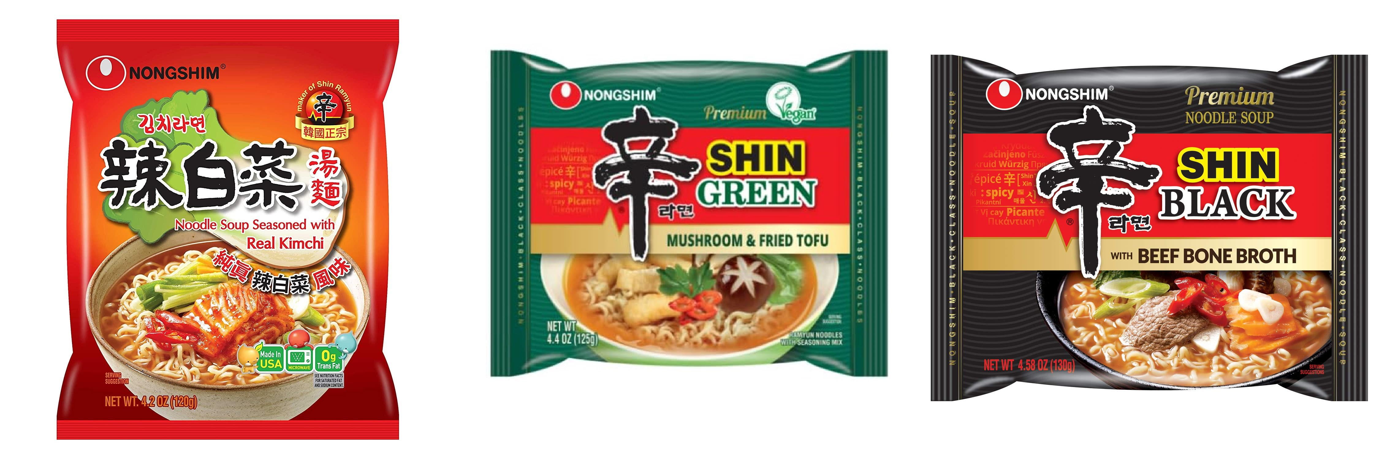 3 Pack Korean NongShim Gourmet Spicy Shin Instant Ramen Noodle, 3 ...