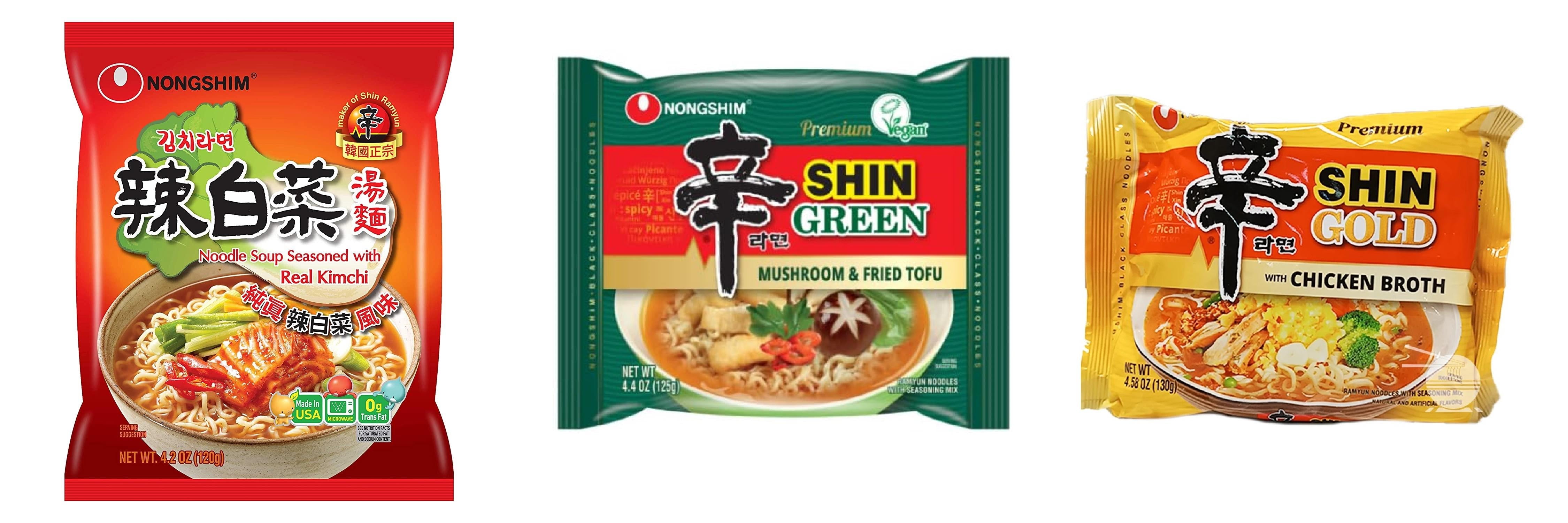 3 Pack Korean NongShim Gourmet Spicy Shin Instant Ramen Noodle, 3 ...