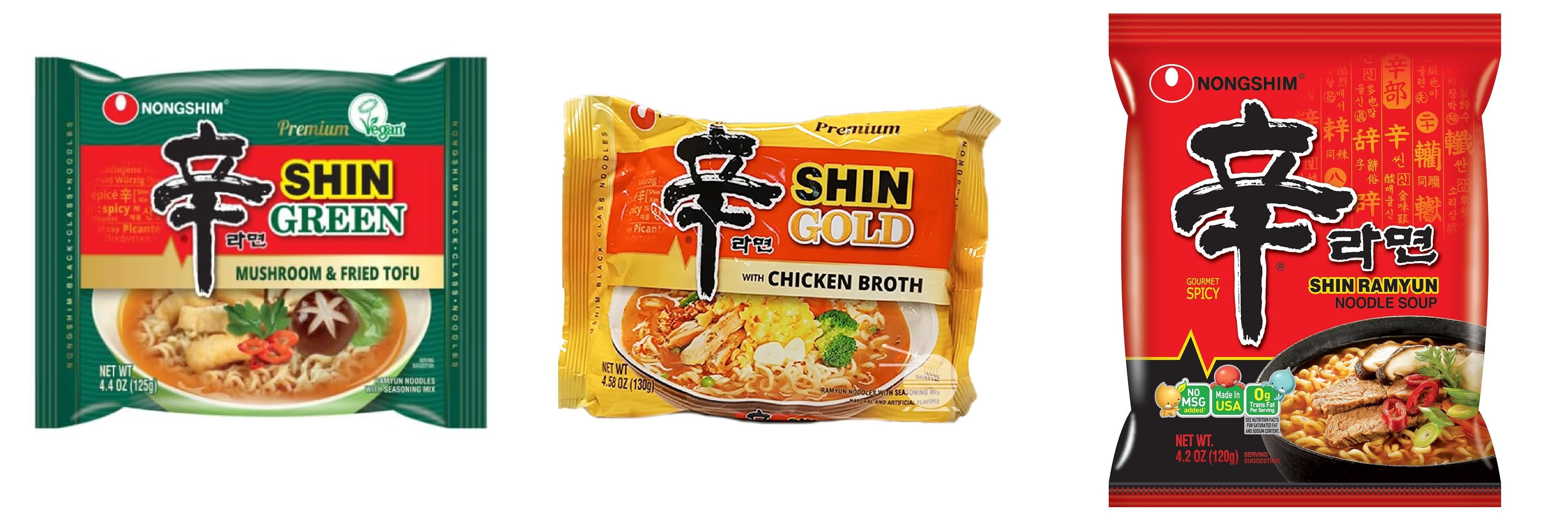 3 Pack Korean NongShim Gourmet Spicy Shin Instant Ramen Noodle, 3 ...