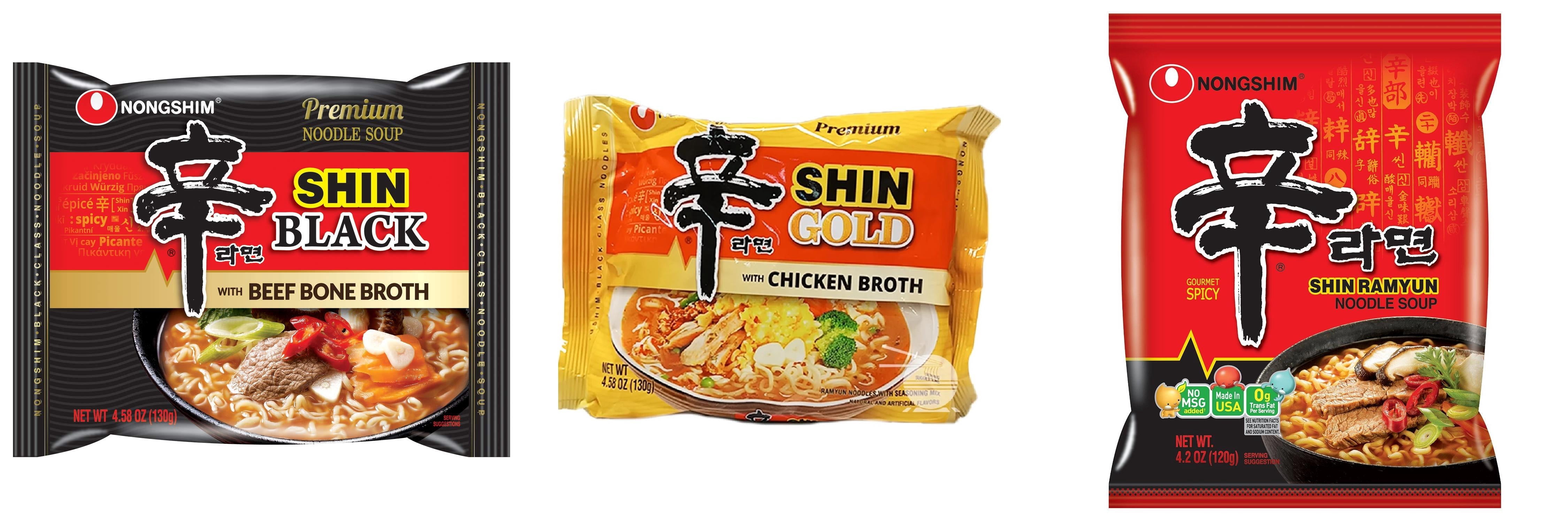 3 Pack Korean NongShim Gourmet Spicy Shin Instant Ramen Noodle, 3 ...